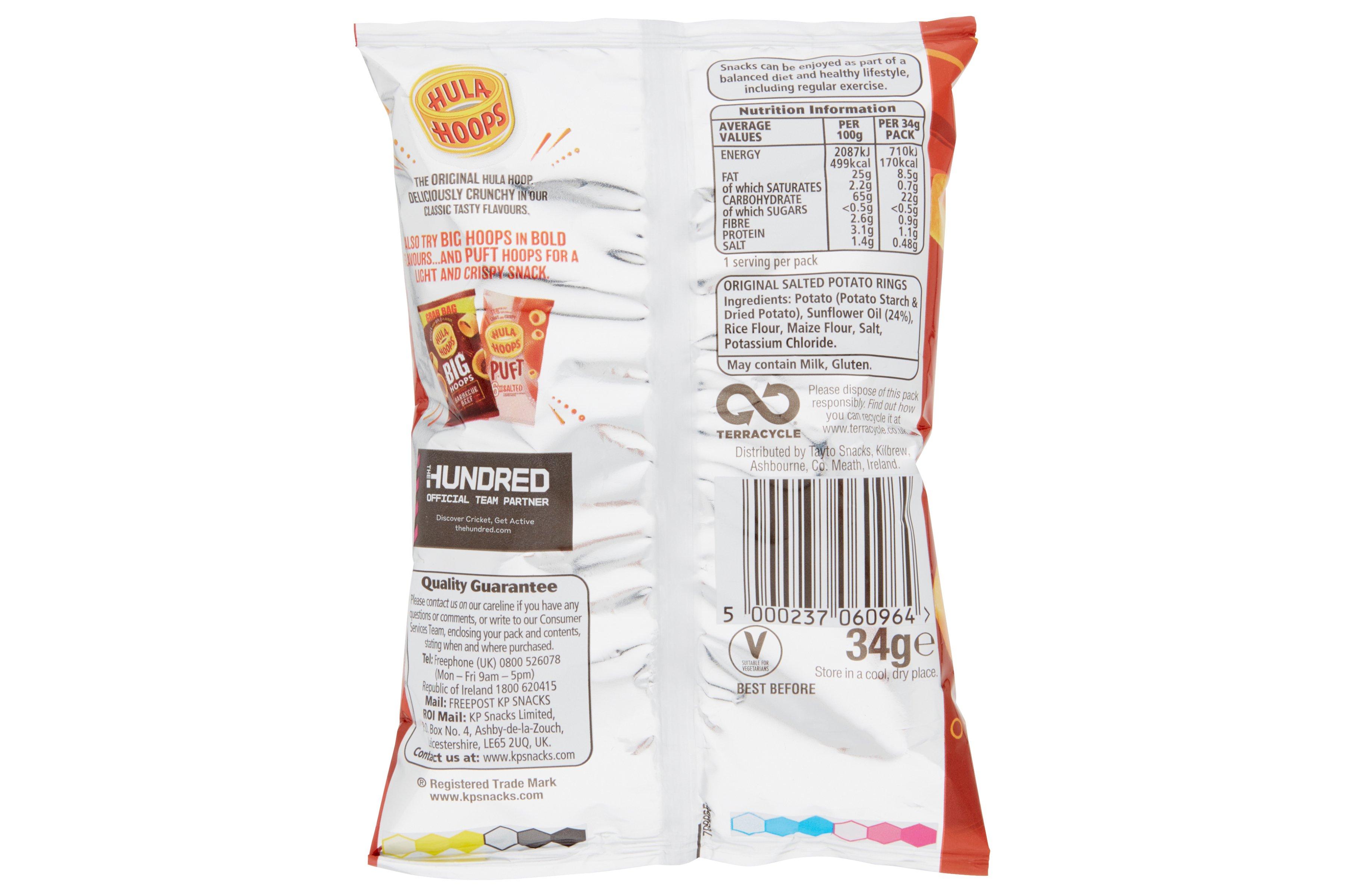 Hula Hoops Original Crisps 34g Wholesale Buy Hula Hoops Original Crisps 34g in Bulk Brakes Foodservice