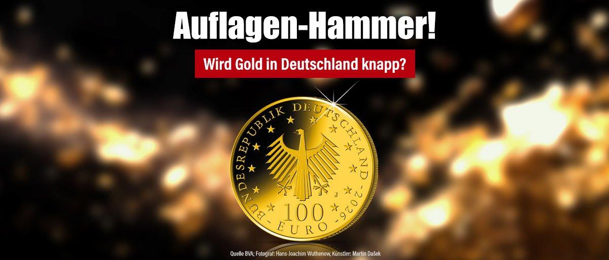 Auflagensenkung bei deutschen 100-Euro-Goldmünzen | MDM