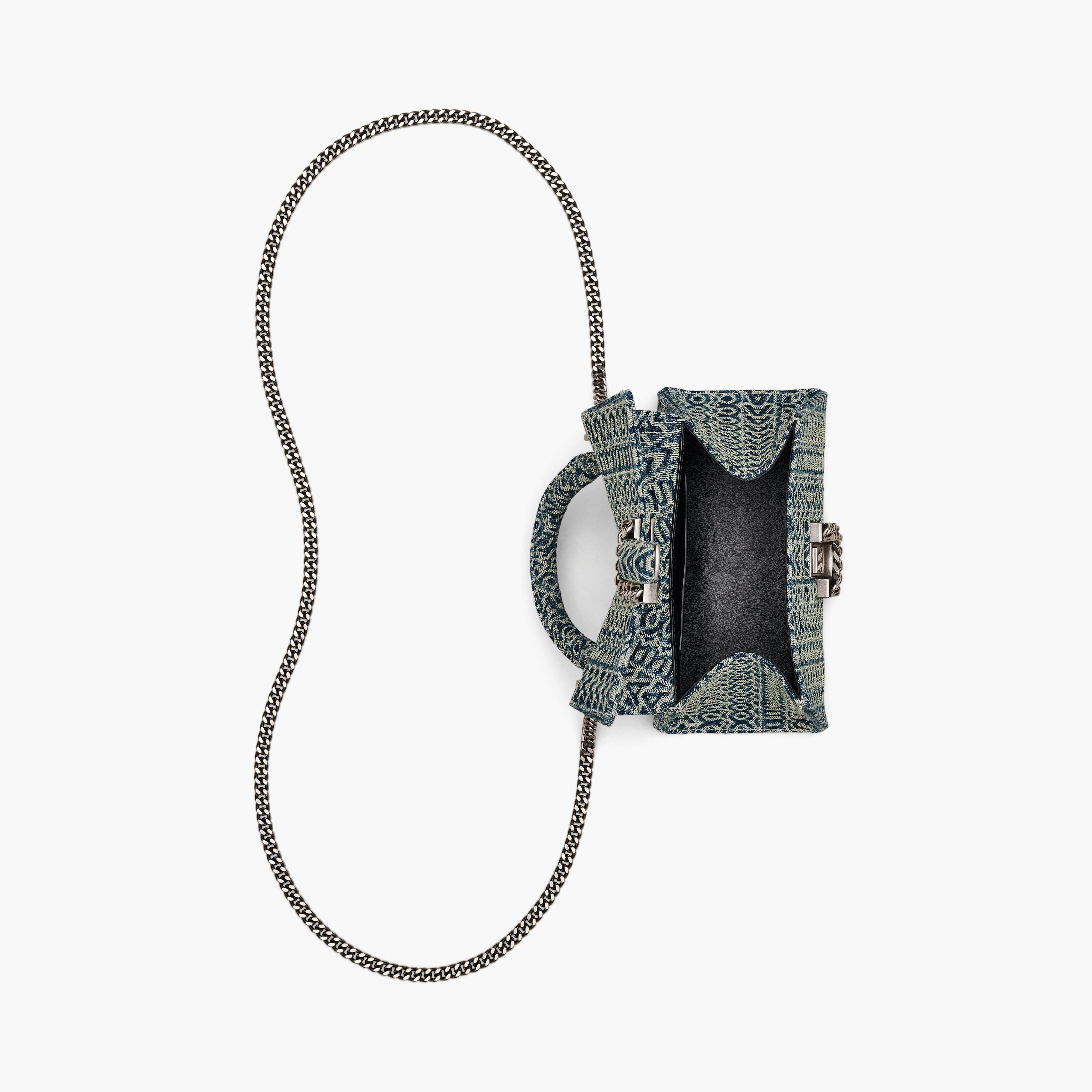 The Washed Monogram Denim St. Marc Mini Top Handle | Marc Jacobs ...