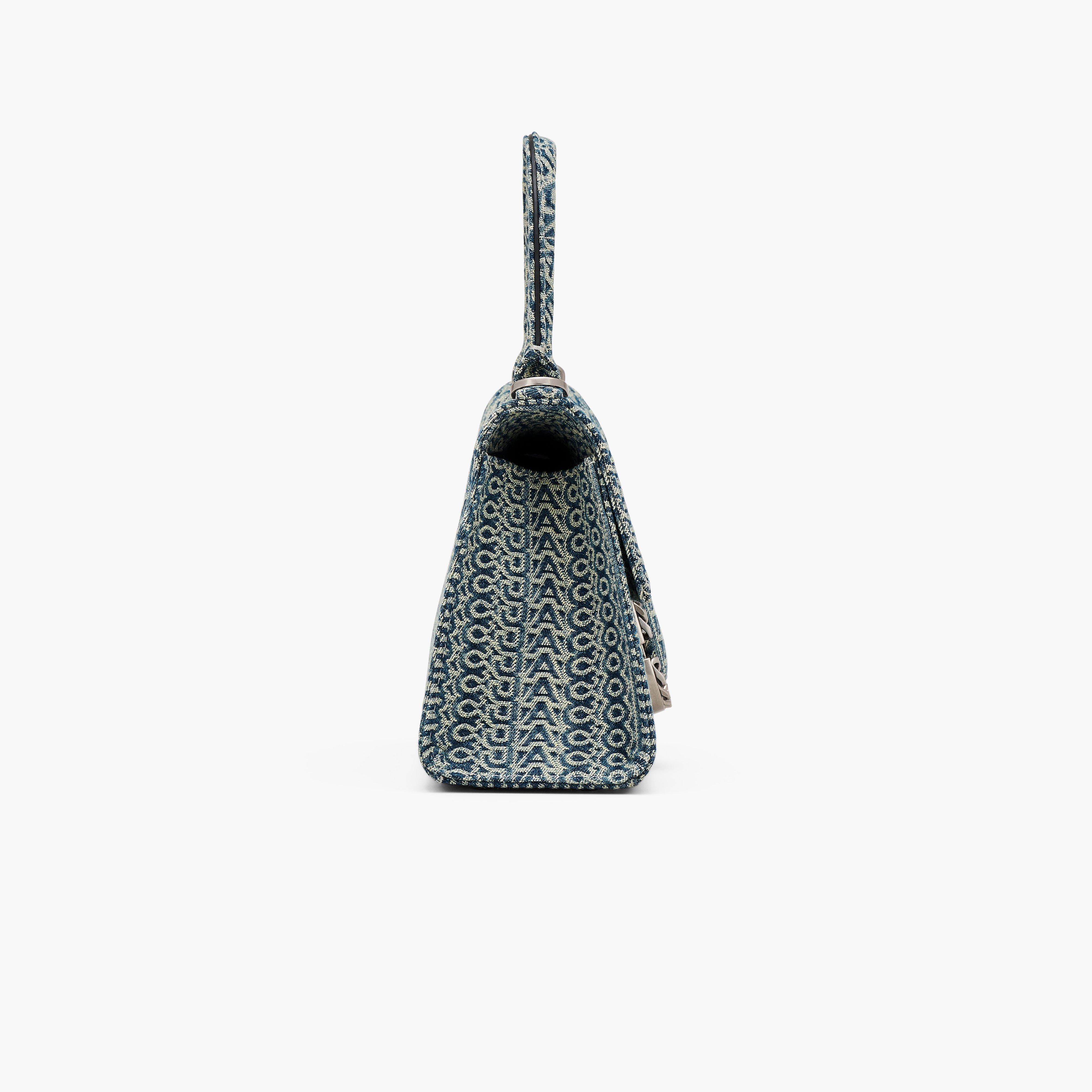 The Washed Monogram Denim St. Marc Top Handle | Marc Jacobs | Official Site