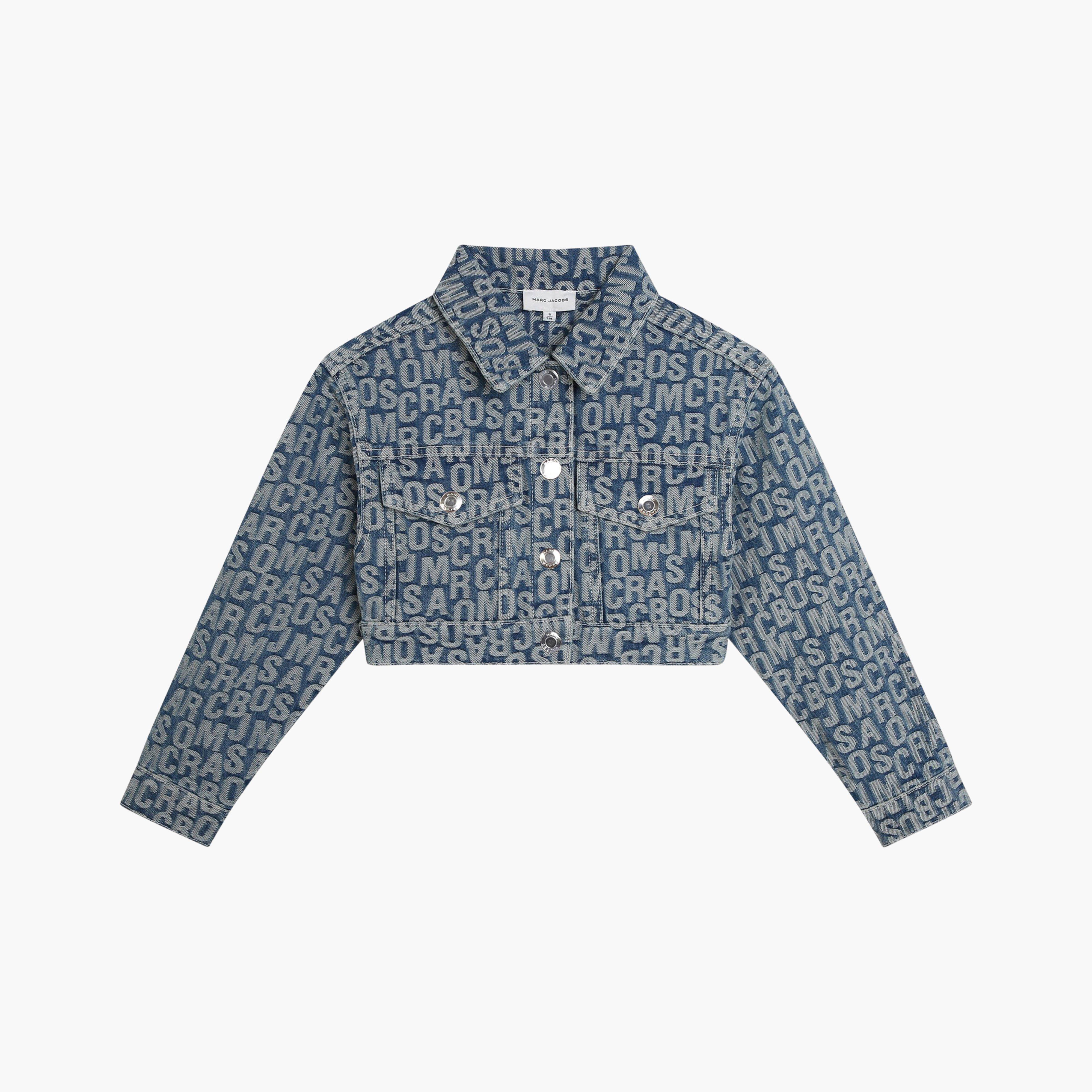 The Jumbled Monogram Denim Cropped Jacket | Marc Jacobs | Official Site