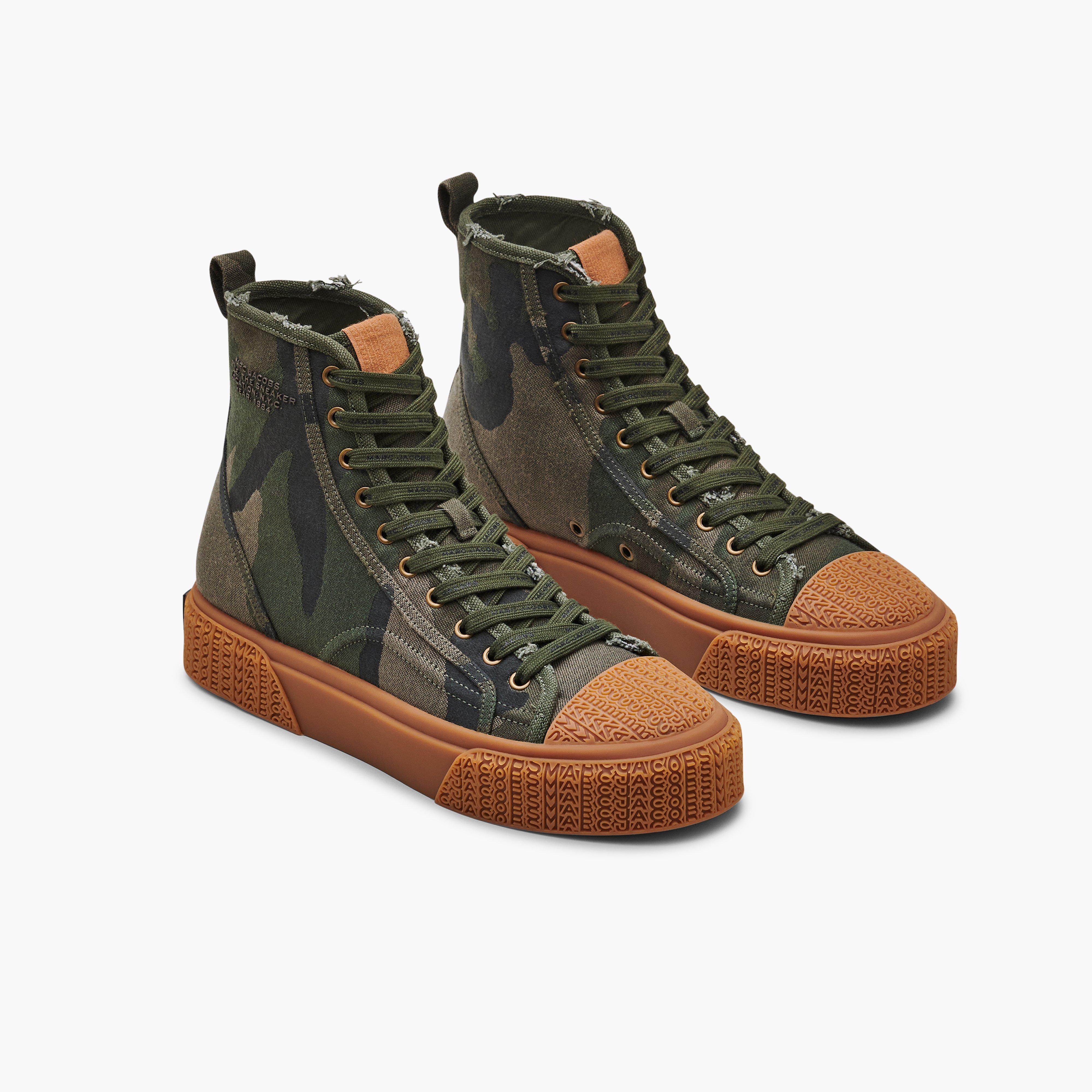 The Camo Jacquard High Top Sneaker | Marc Jacobs | Site Officiel