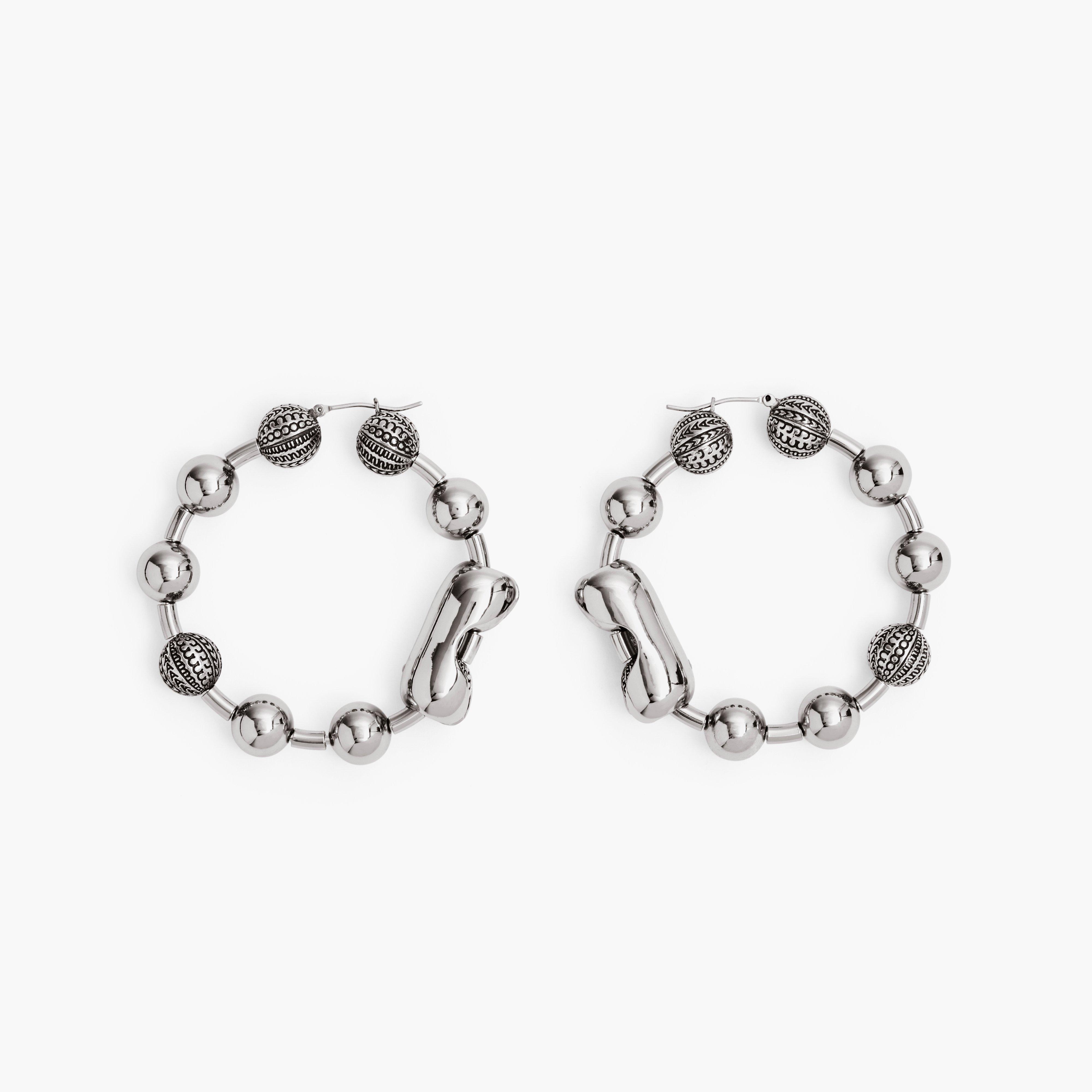 The Monogram Ball Chain Hoop | Marc Jacobs | Official Site
