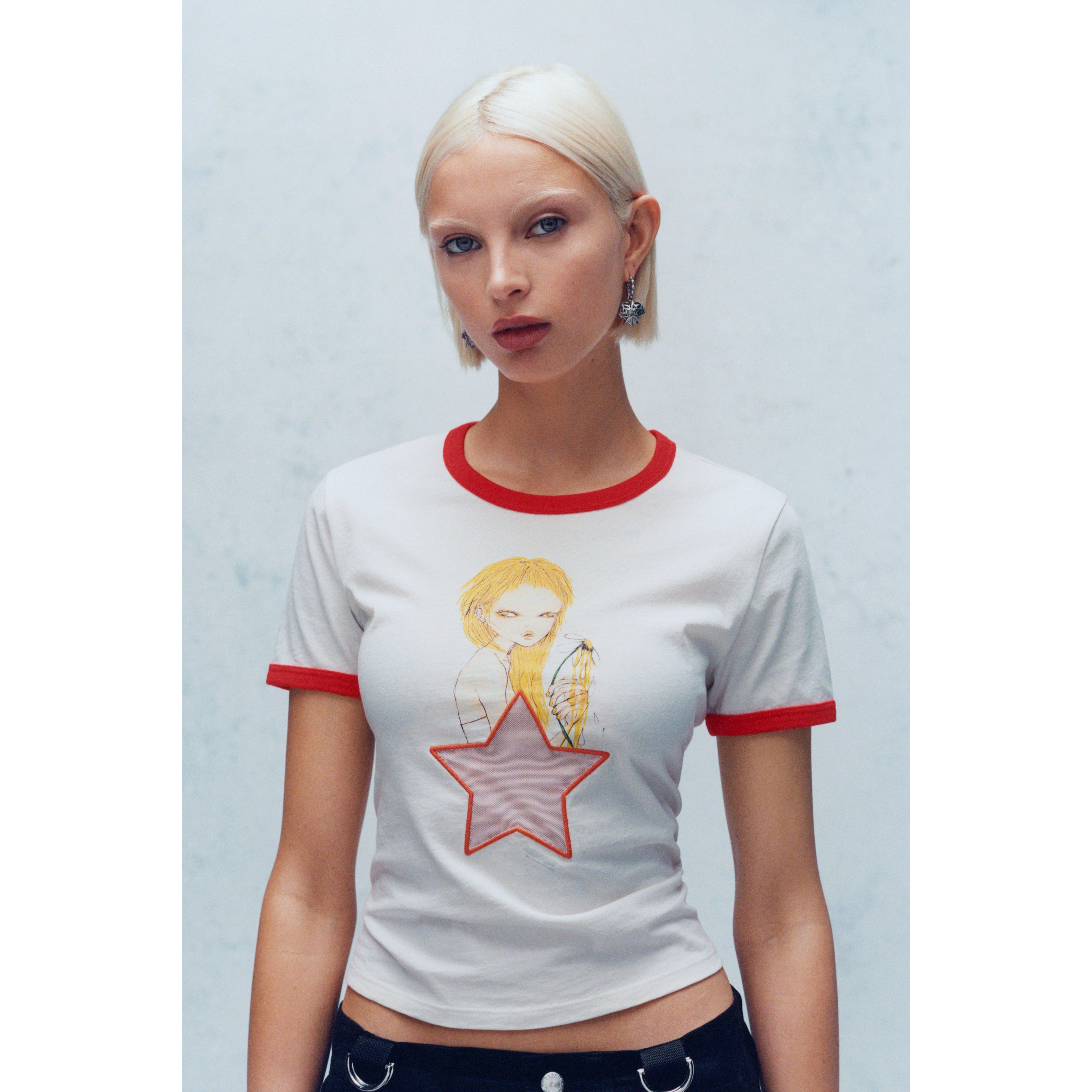 Eri Star Mesh Baby Tee | Marc Jacobs Heaven