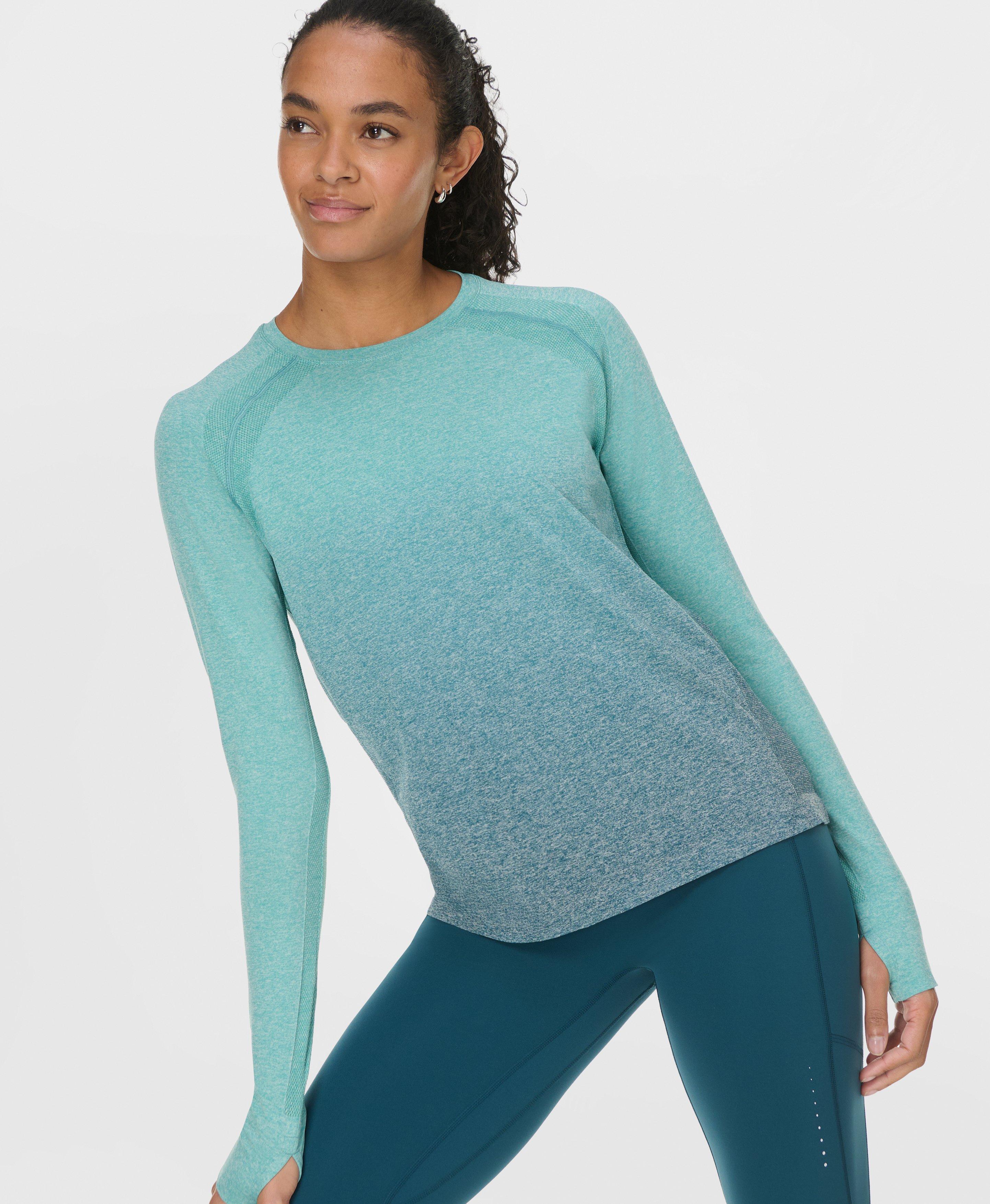 Athlete Featherweight Seamless Long Sleeve Top - Deep Green Lustre ...