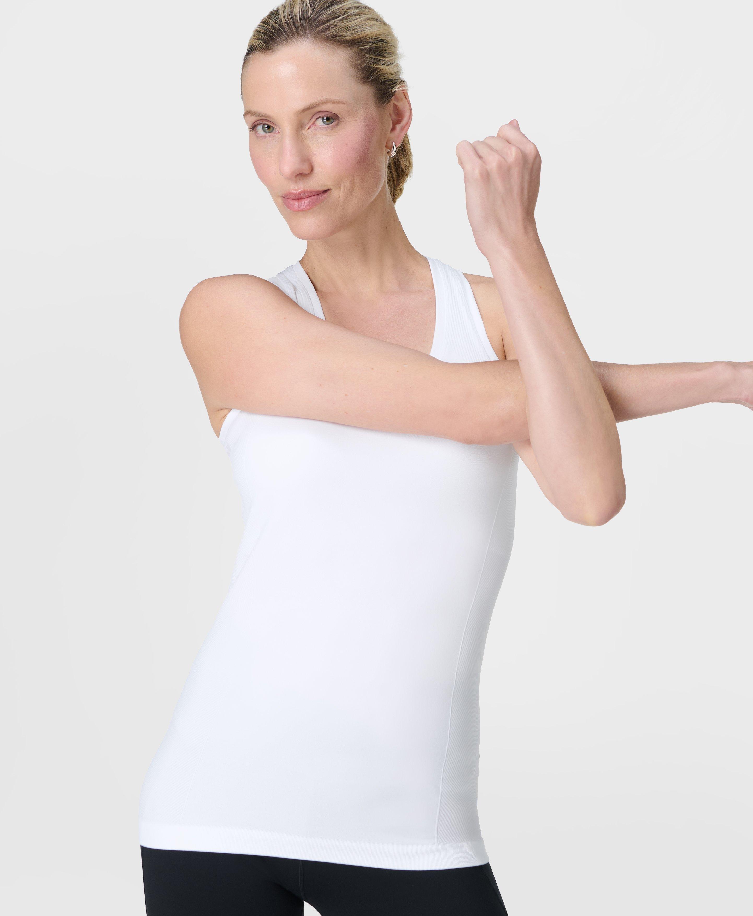 Athlete Seamless Workout Vest - White | Women's Vests | Sweaty Betty
