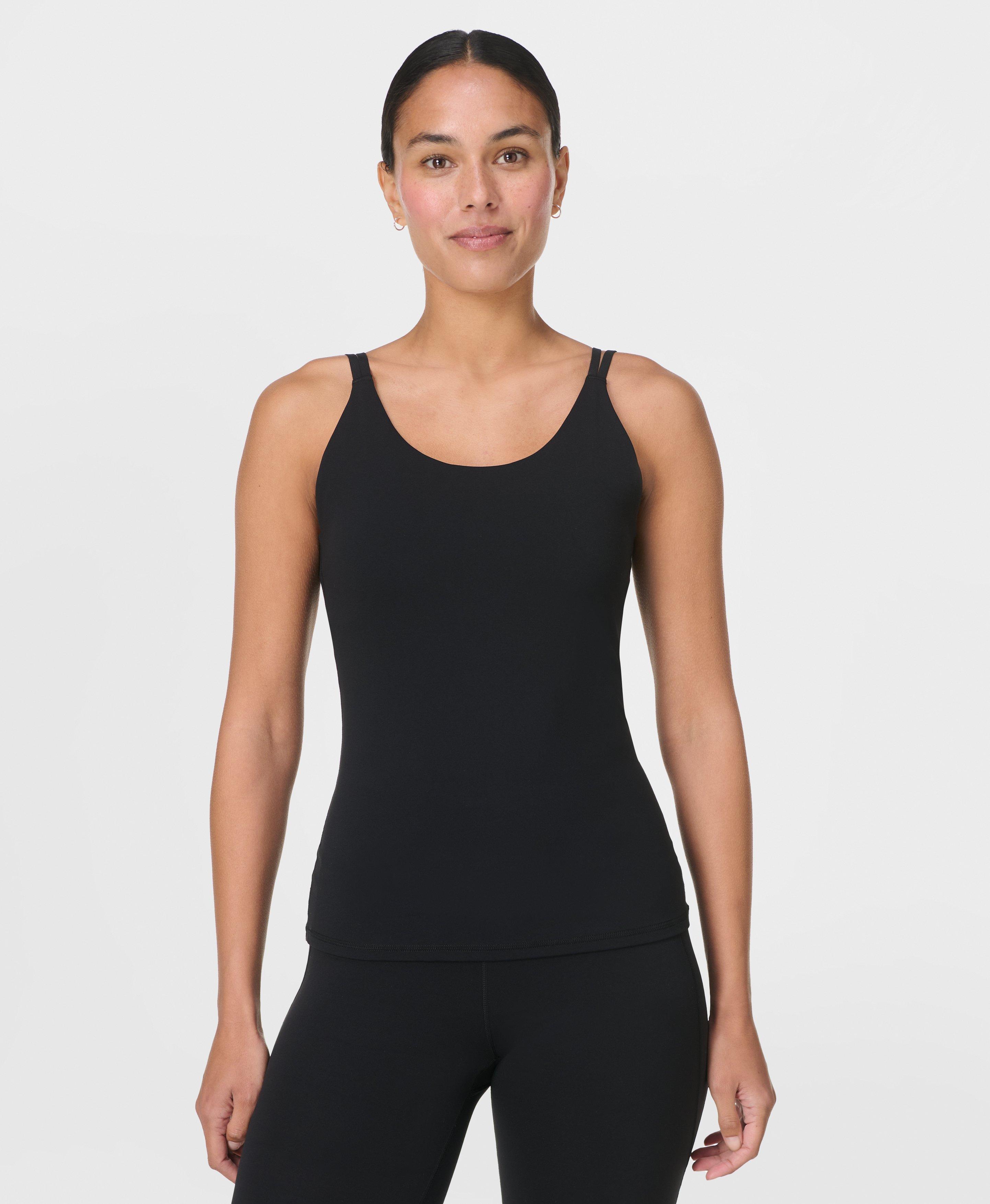 Ultimate Studio Yoga Twin Strap Bra Vest - Black | Women's Vests ...