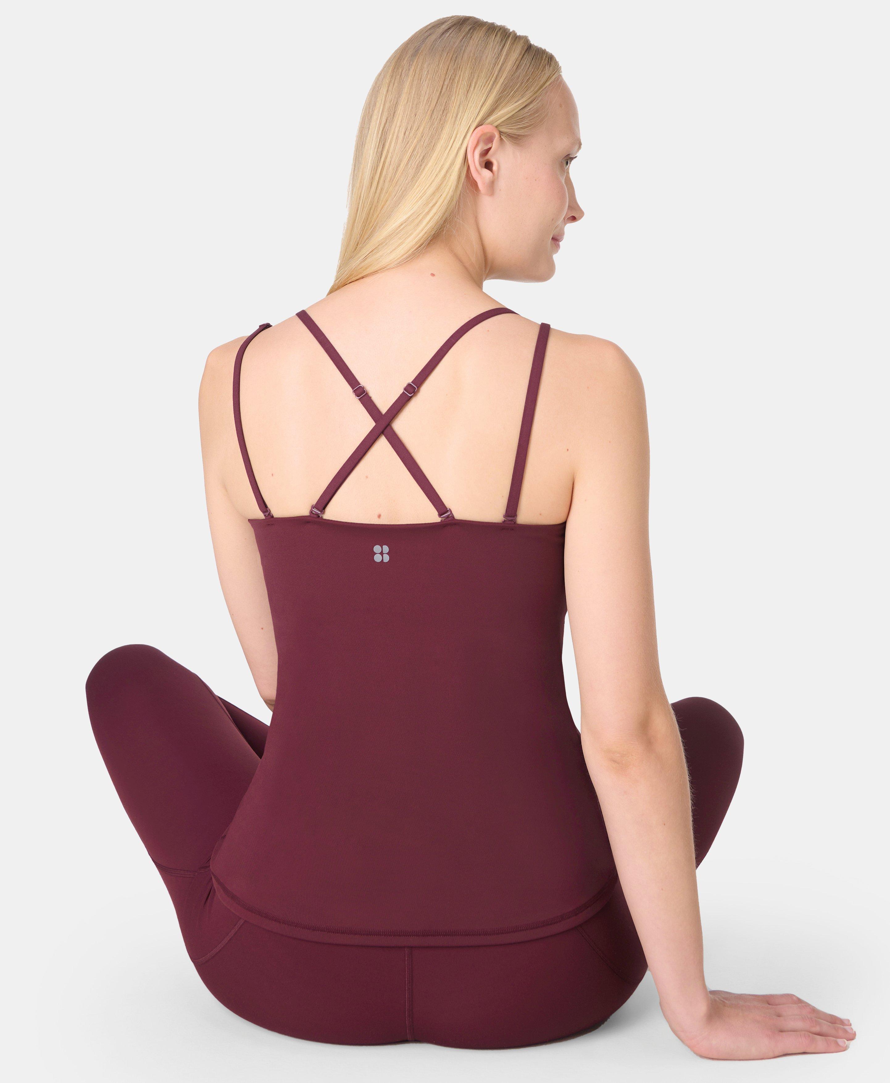 Ultimate Studio Yoga Twin Strap Bra Vest - Garnet Red | Sweaty Betty