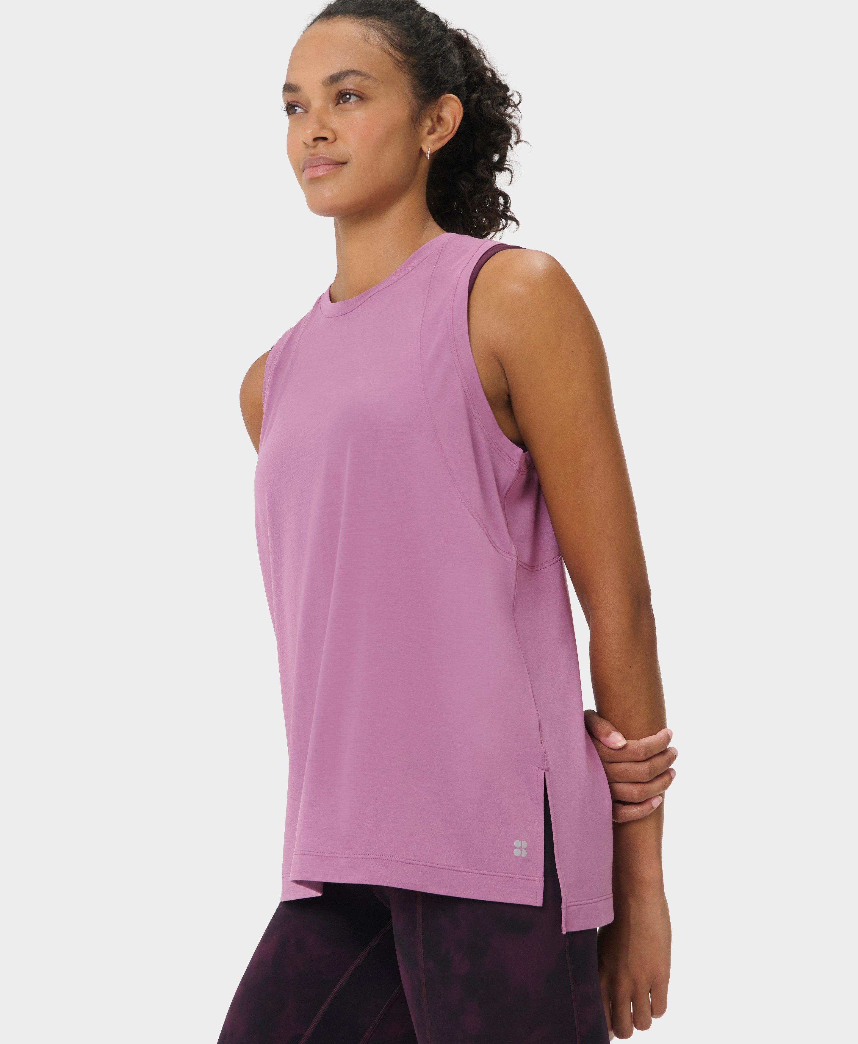 Soft Flow Studio Longline Vest - Argyle Purple | Women's Vests | Sweaty ...