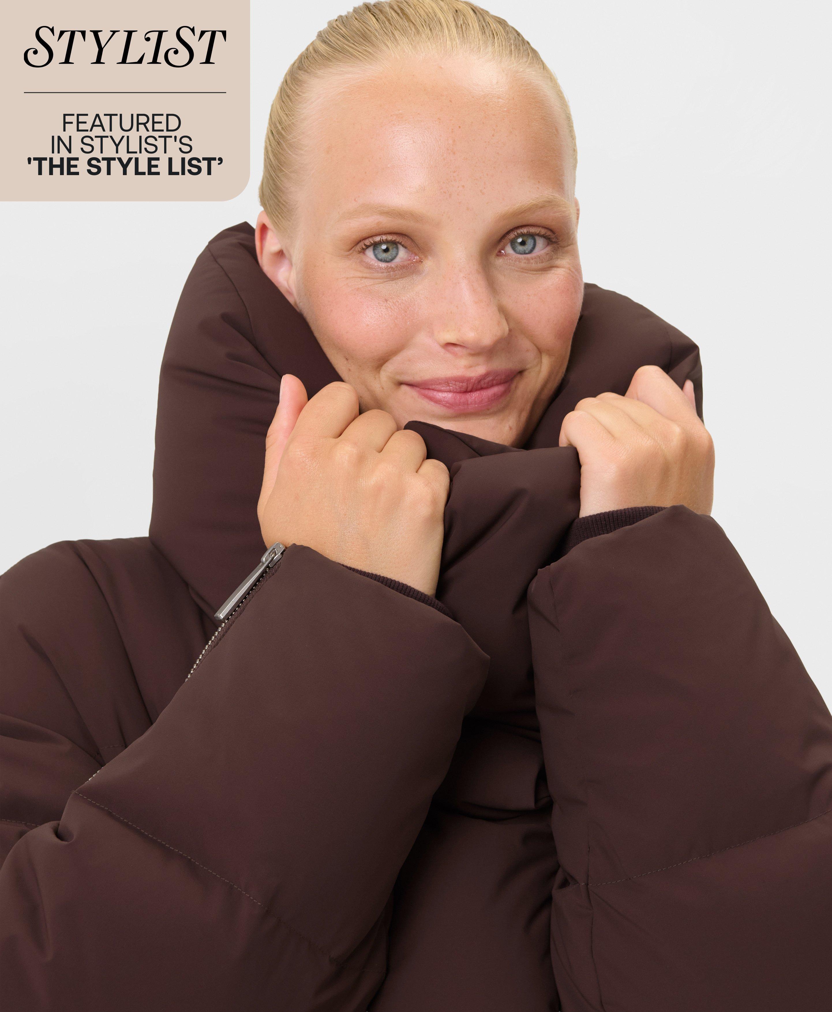 Nimbus Cloud Longline Puffer - Sable Brown | Women's Jackets + Coats ...