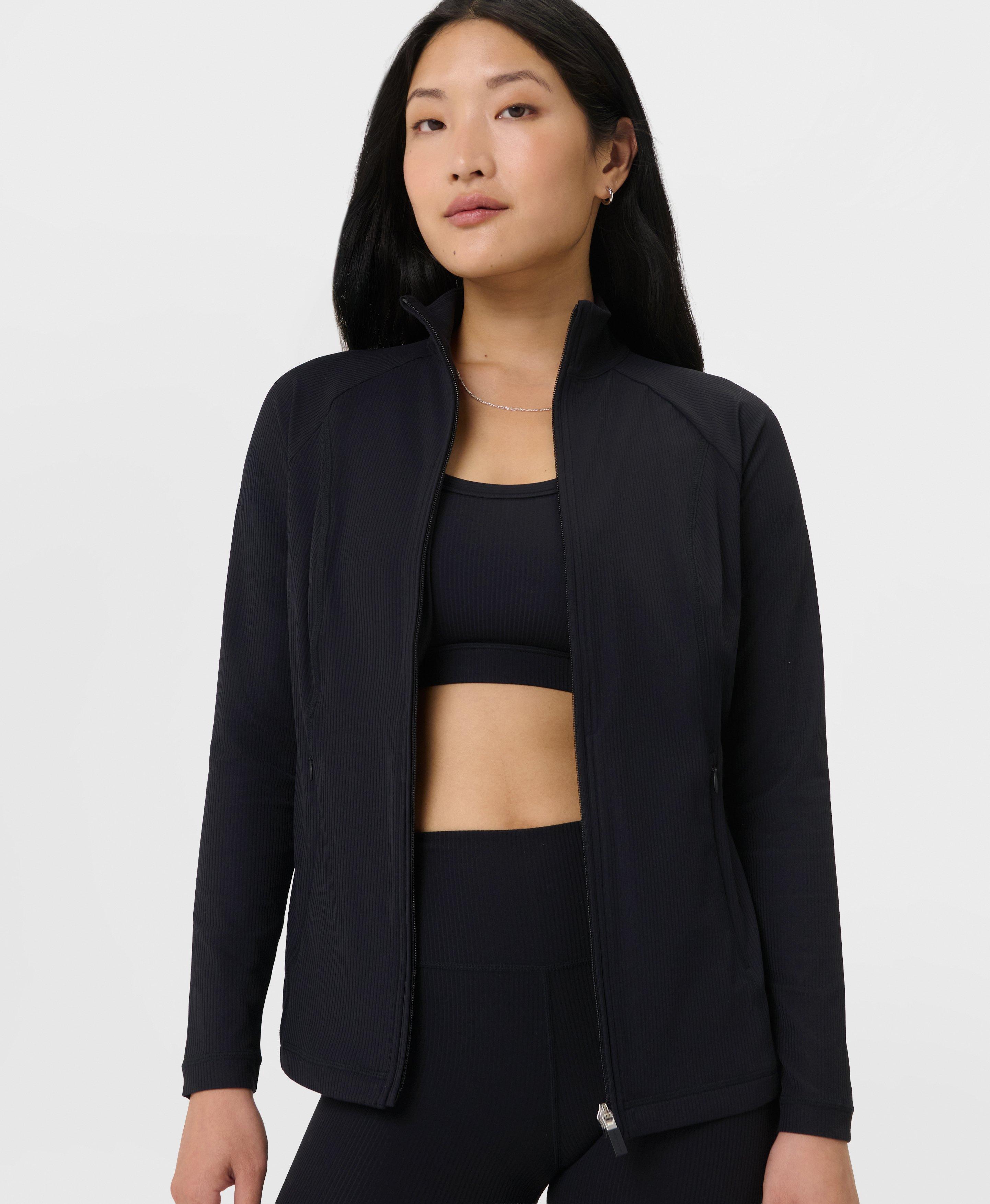 Ribbed Midlayer - Black | Women's Jumpers + Hoodies | Sweaty Betty