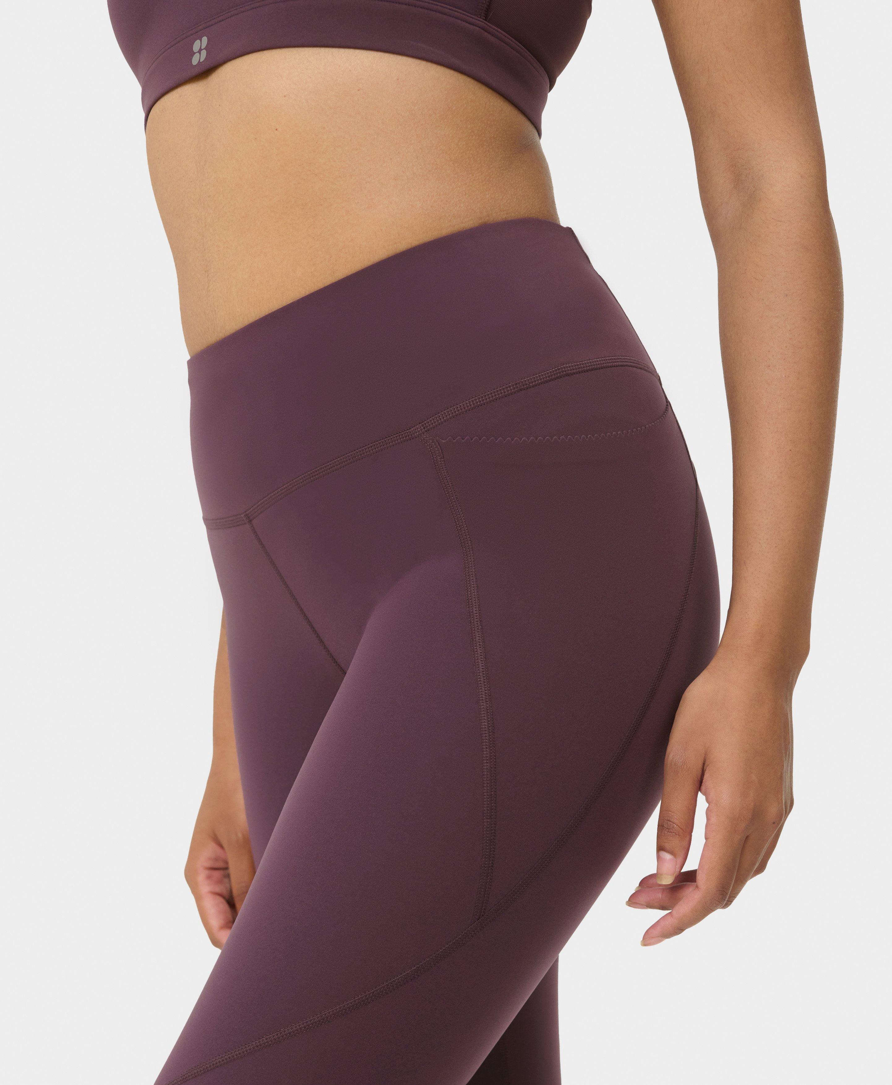 Power Mini Scalloped Edge Workout Leggings - Neptune Purple | Women's ...