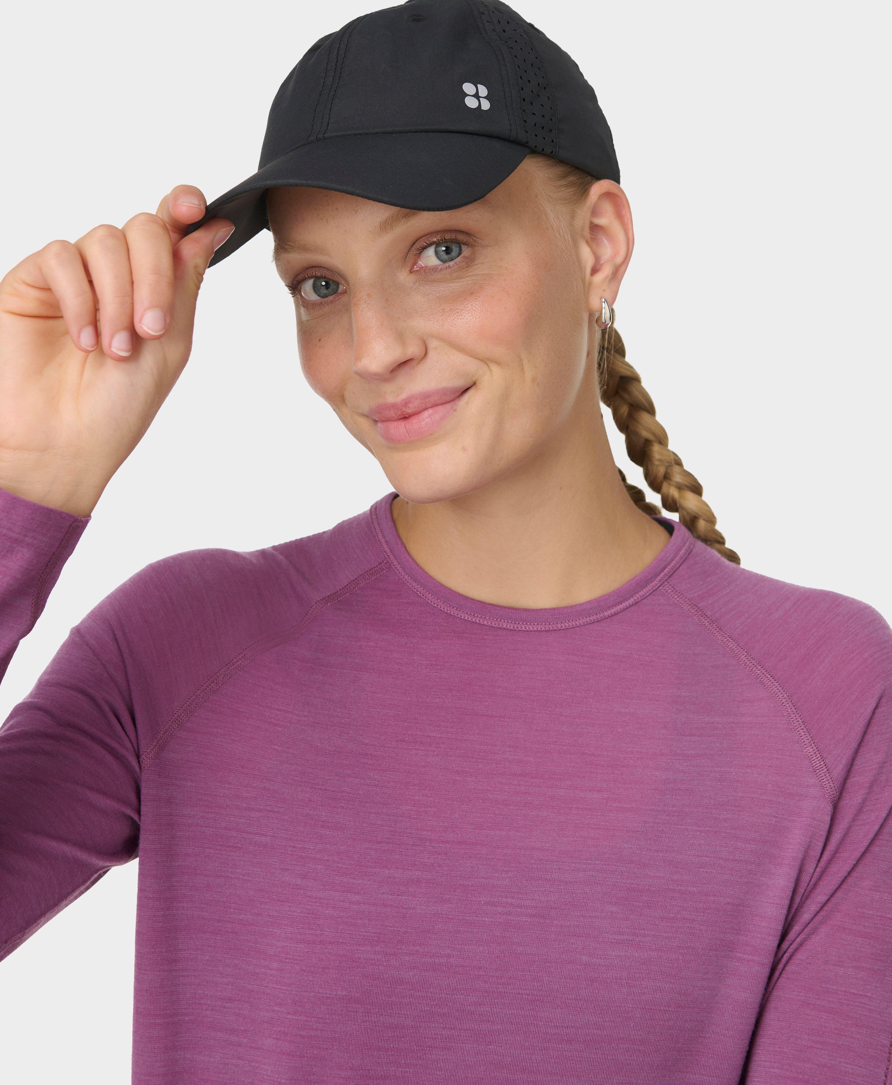 Merino Long Sleeve Run Top - Argyle Purple | Sweaty Betty