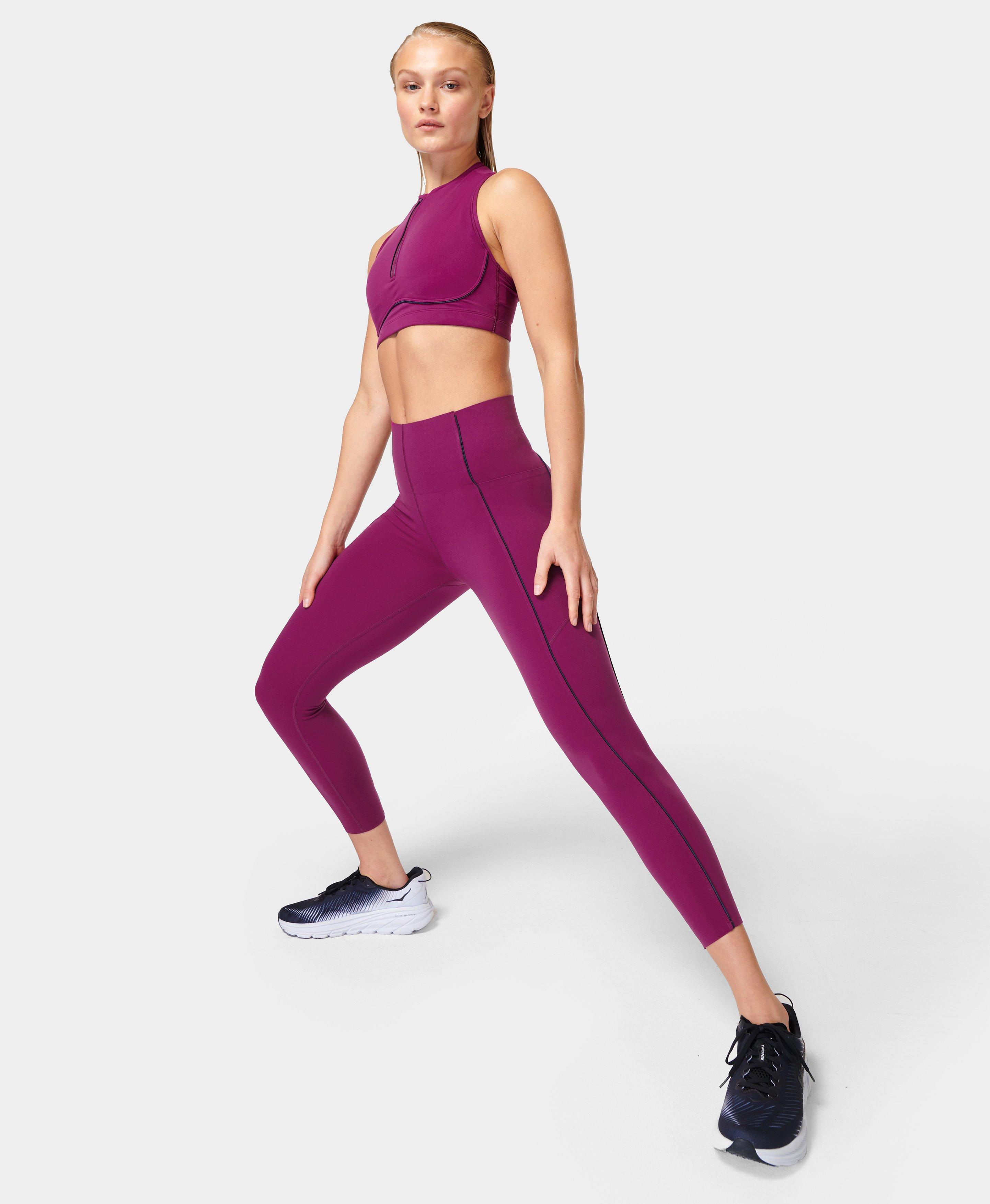 Power High-Waisted 7/8 Gym Leggings - Amaranth Pink | Sweaty Betty