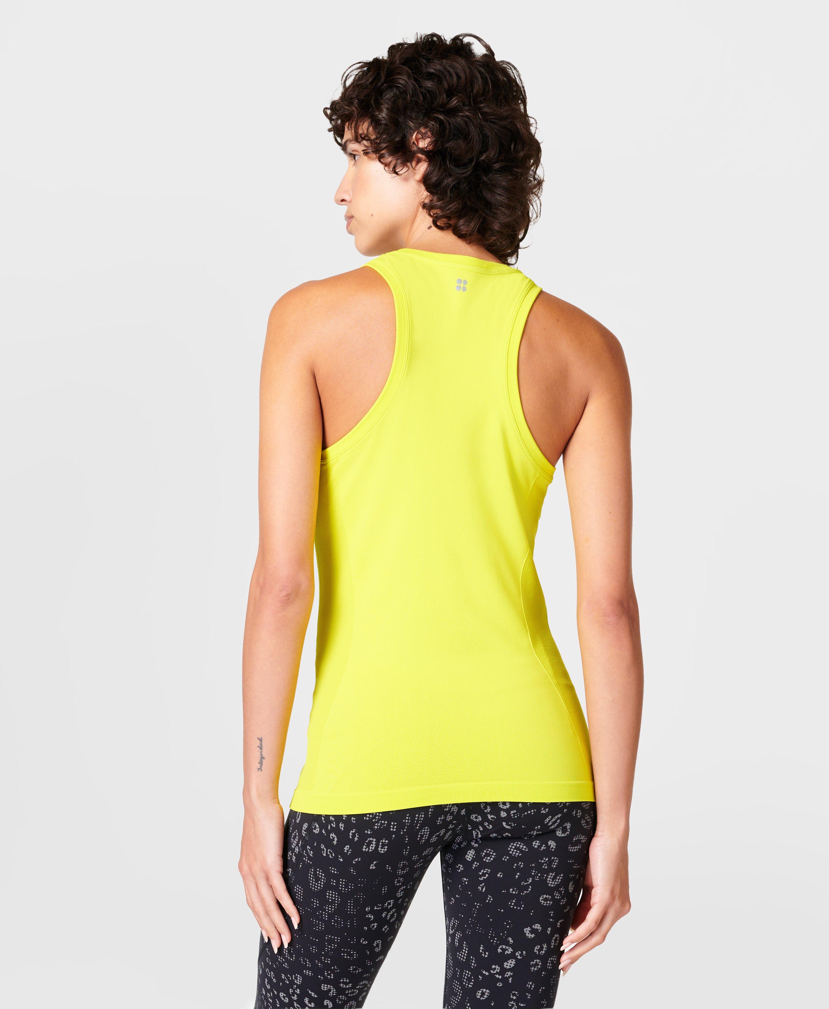 Athlete Seamless Gym Vest- acidyellow | Women's Vests | www.sweatybetty.com