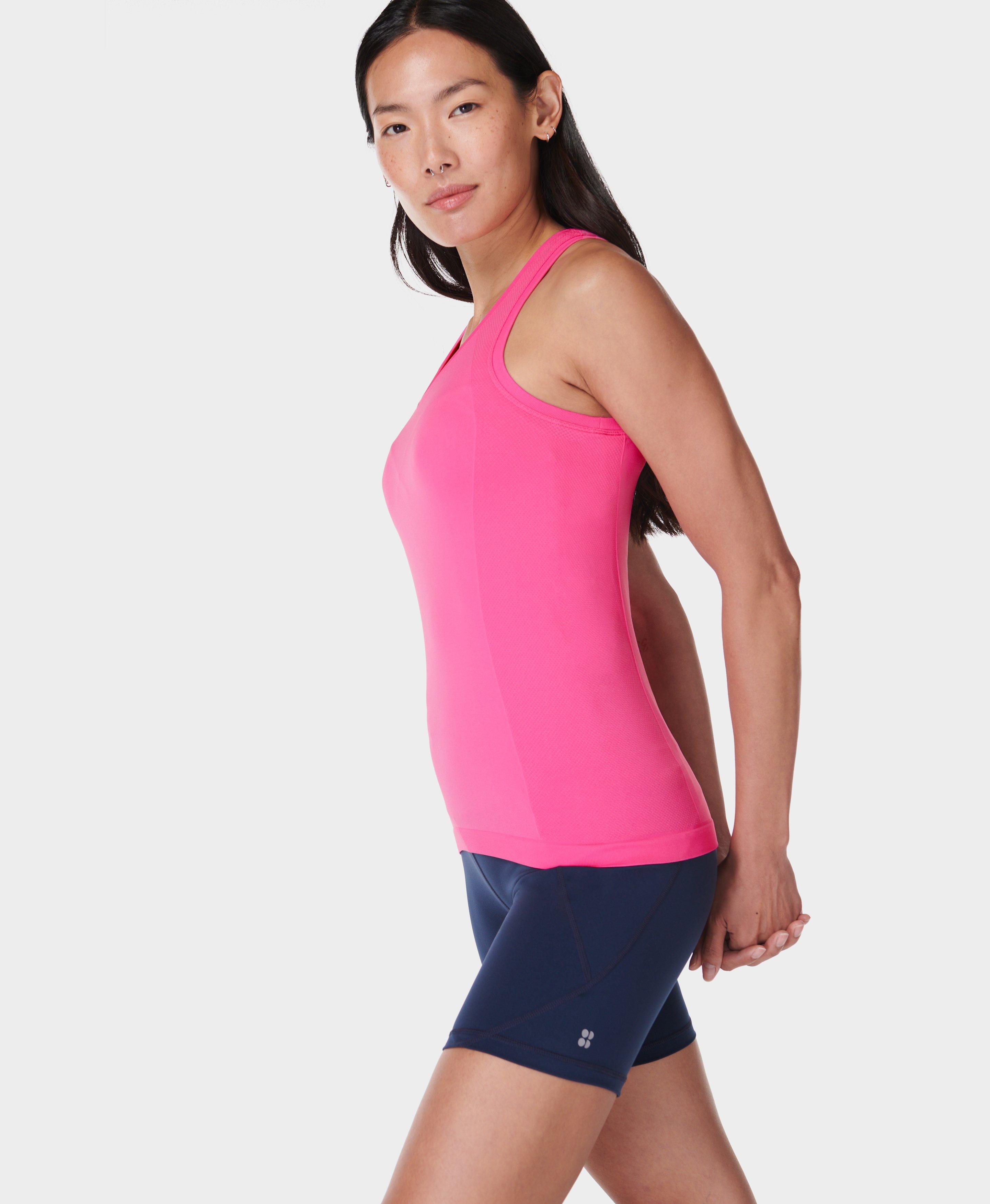 Athlete Seamless Gym Vest - Camellia Pink | Sweaty Betty