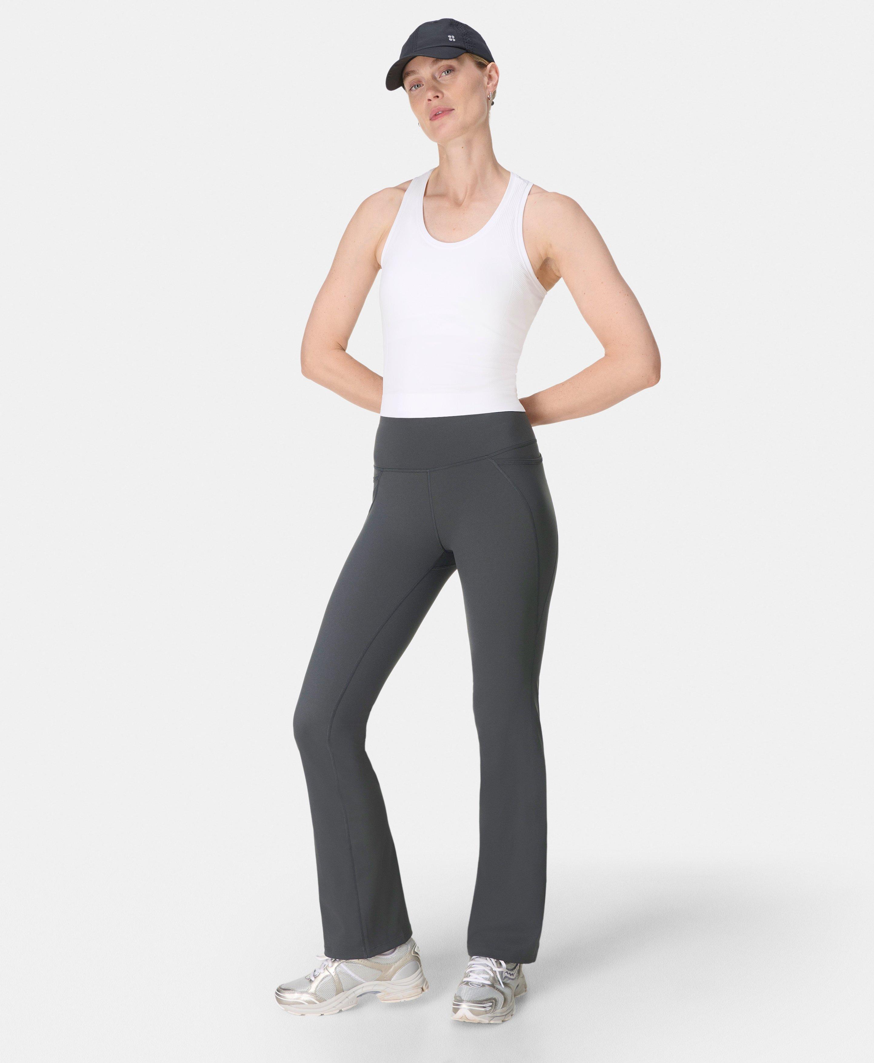 Power Gym Flared Leggings - Slate Grey | Women's Trousers & Yoga Pants ...