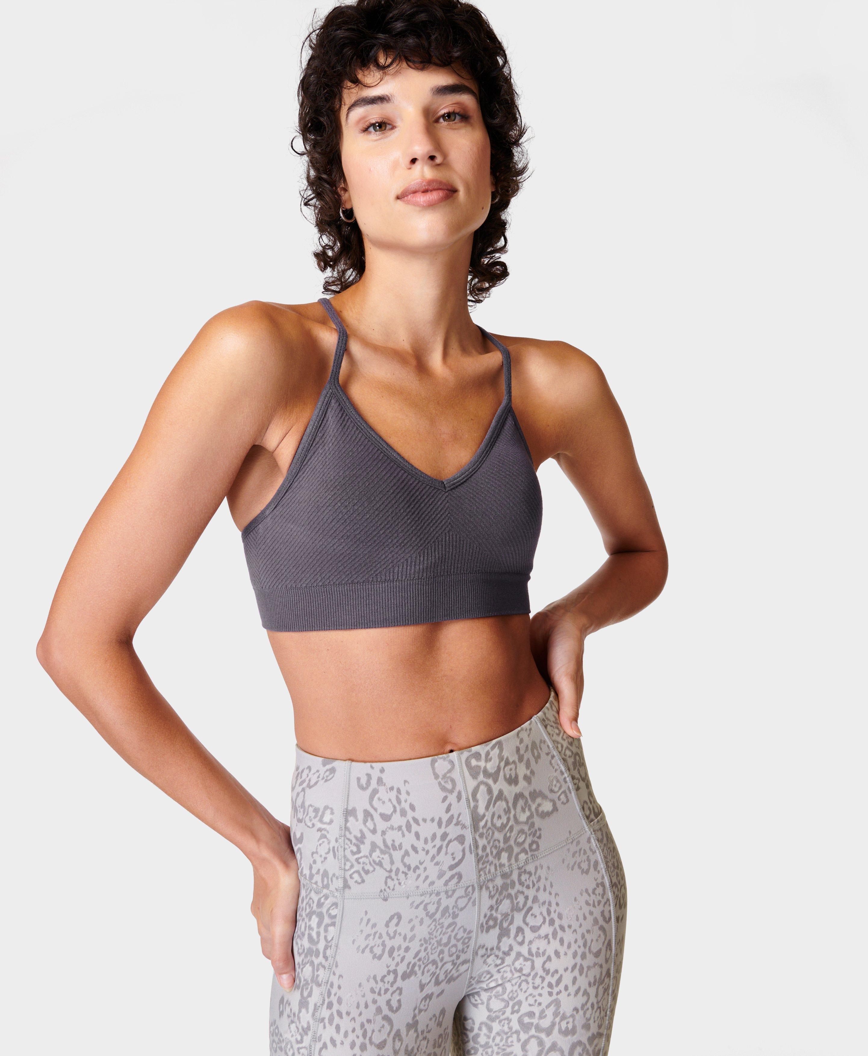 Mindful Seamless Yoga Bra Urban Grey Womens Sports Bras Sweaty Betty