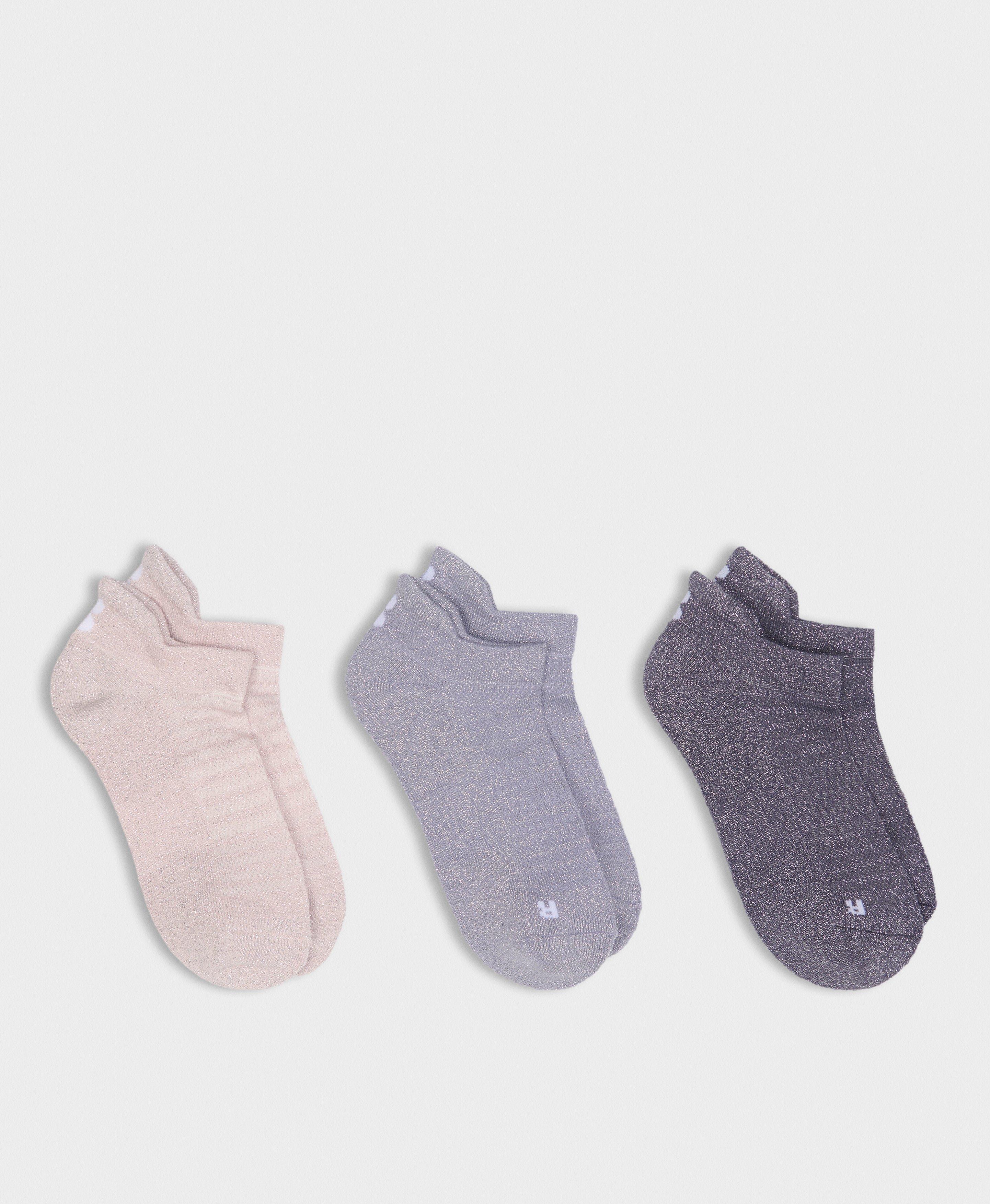 Workout Lurex Socks 3 Pack - Nebula Blue Pink Stellar Purple | Women's ...