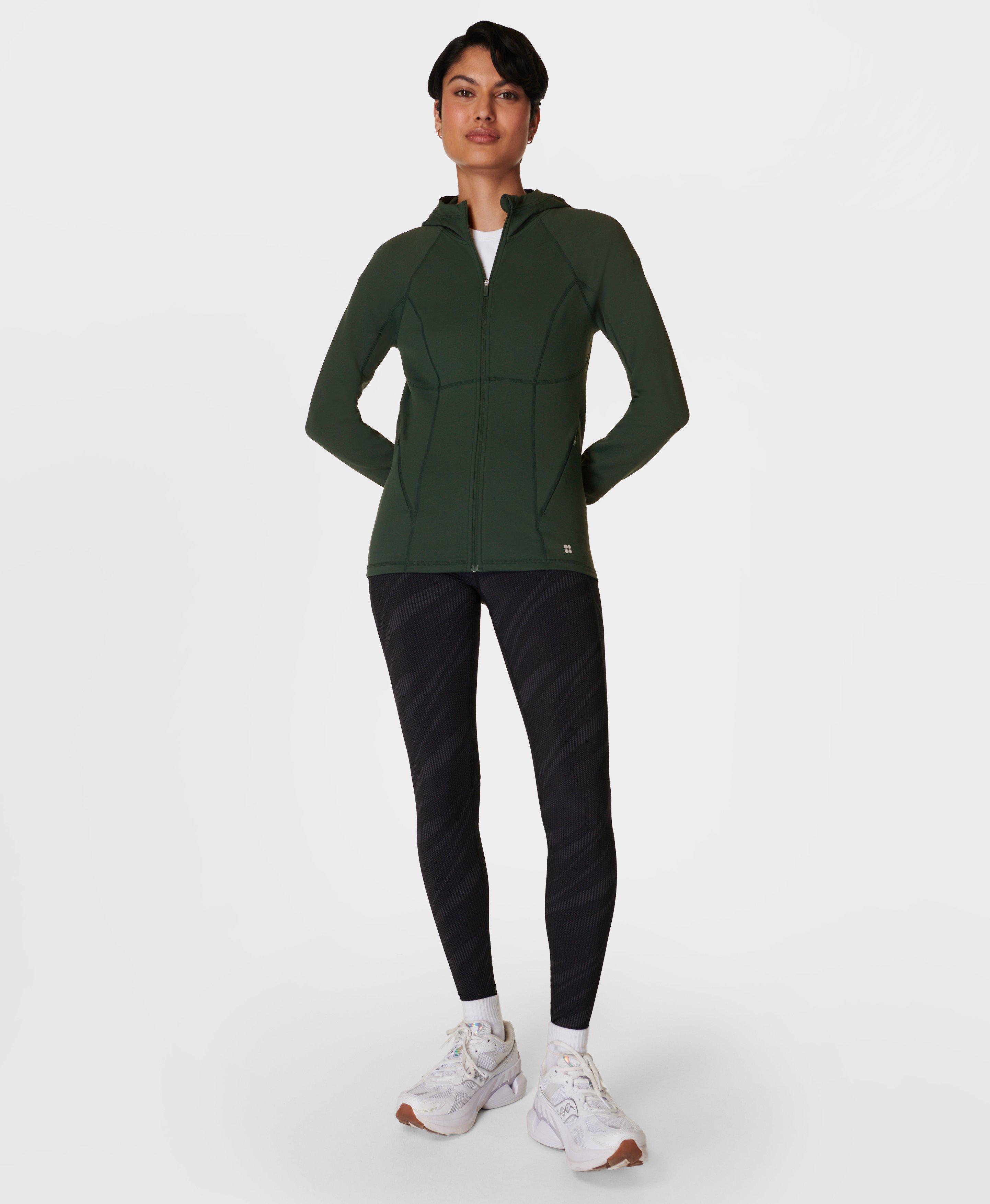Pro Run Zip Up - Trek Green | Sweaty Betty