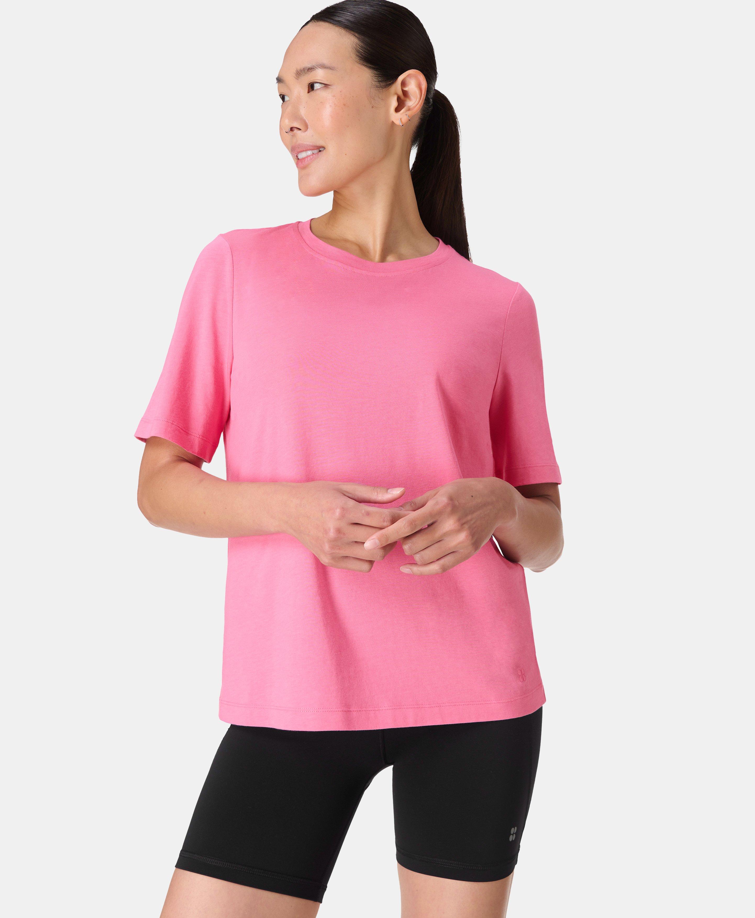 Essential Crew Neck Tee - Lollipop Pink | Sweaty Betty