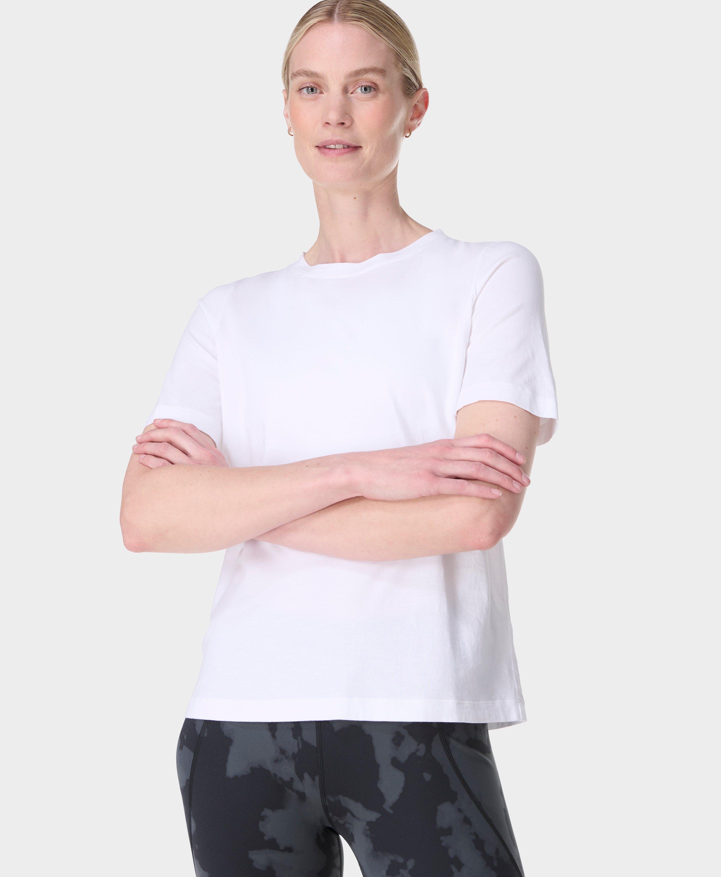 Essential Crew Neck T-Shirt - White | Women's T-Shirts | Sweaty Betty