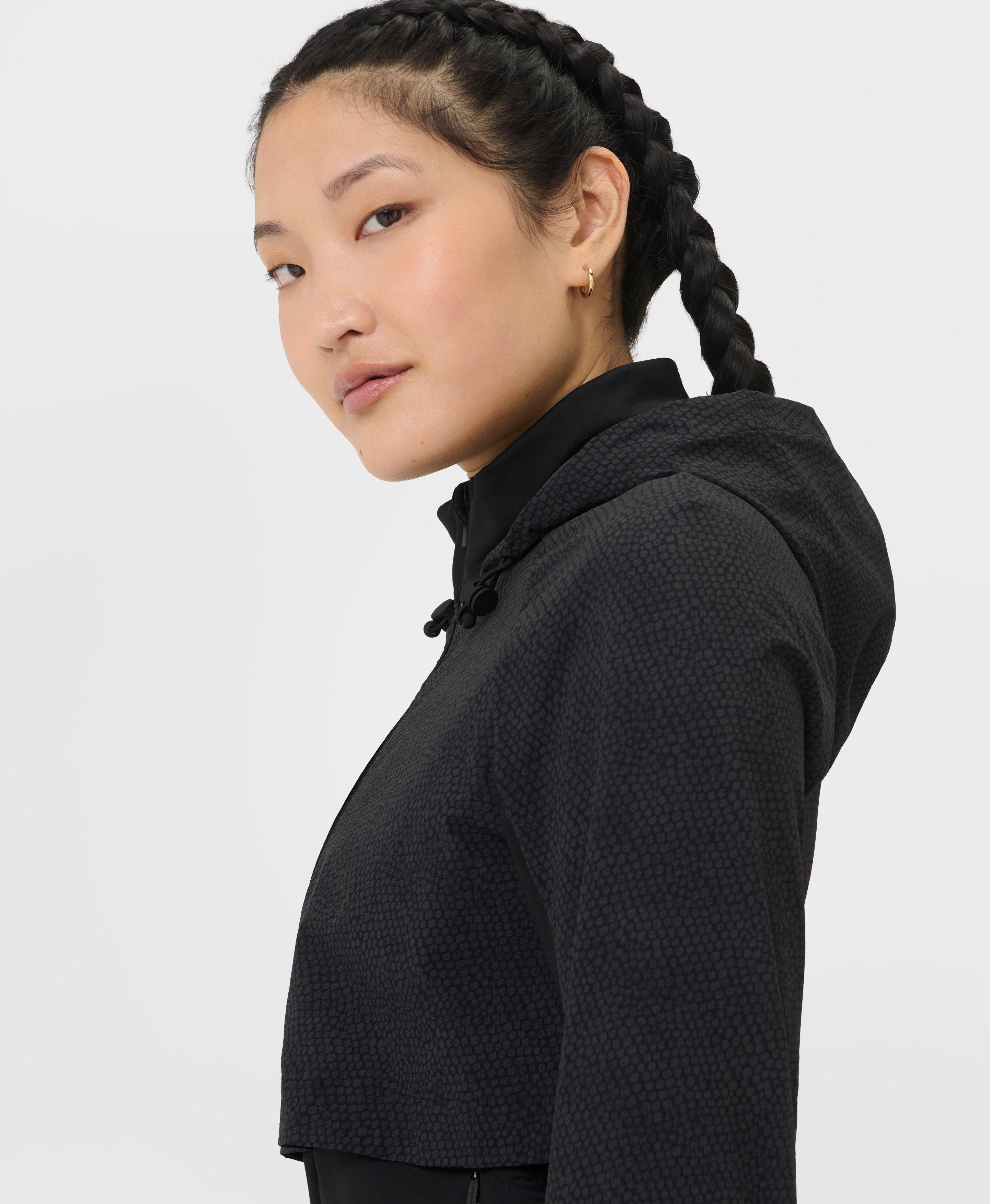 Pro Run Water Resistant Run Jacket - Black Tonal Scale Print | Women's ...