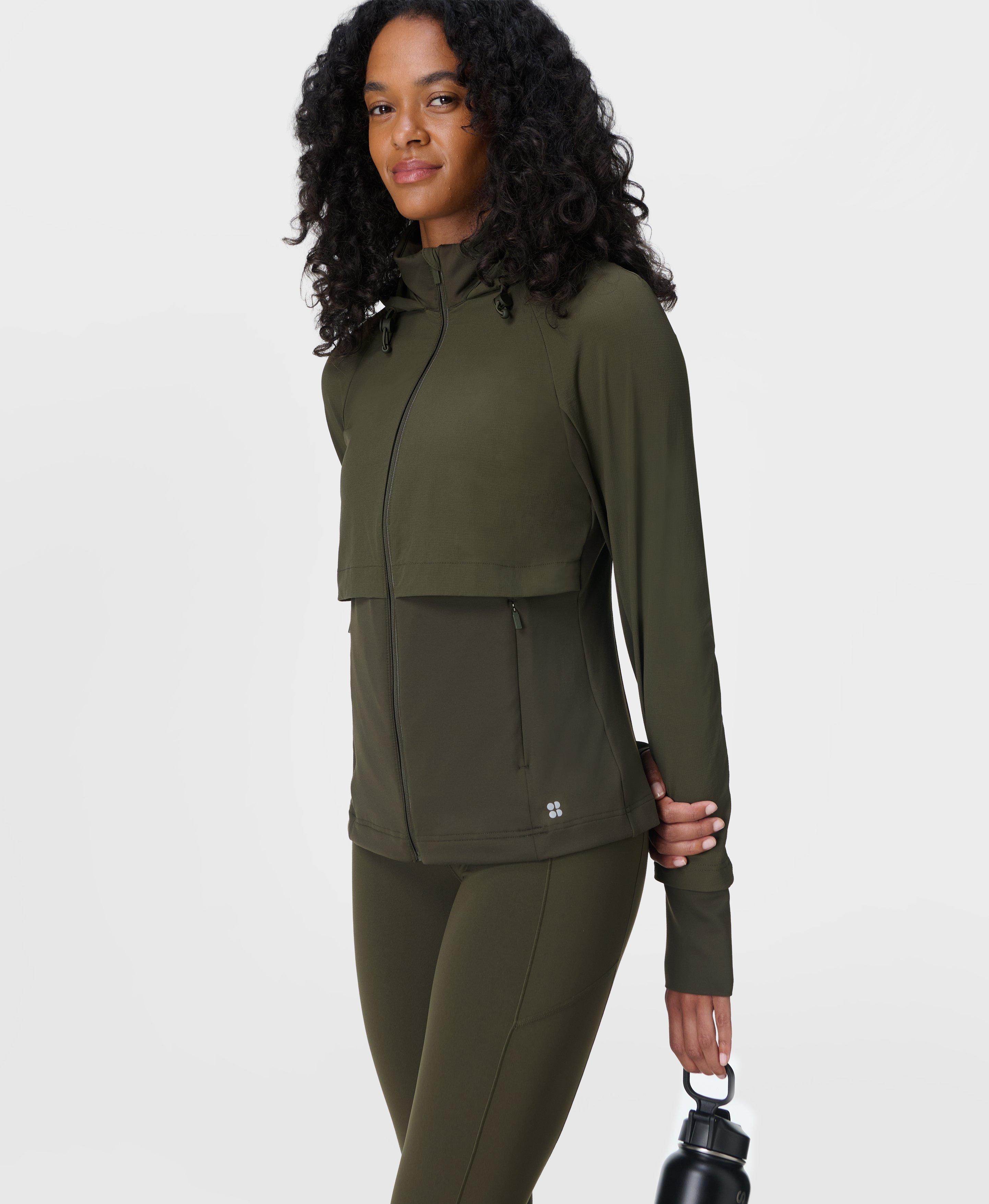 Pro Run Water Resistant Run Jacket - Nori Green | Women's Jackets ...