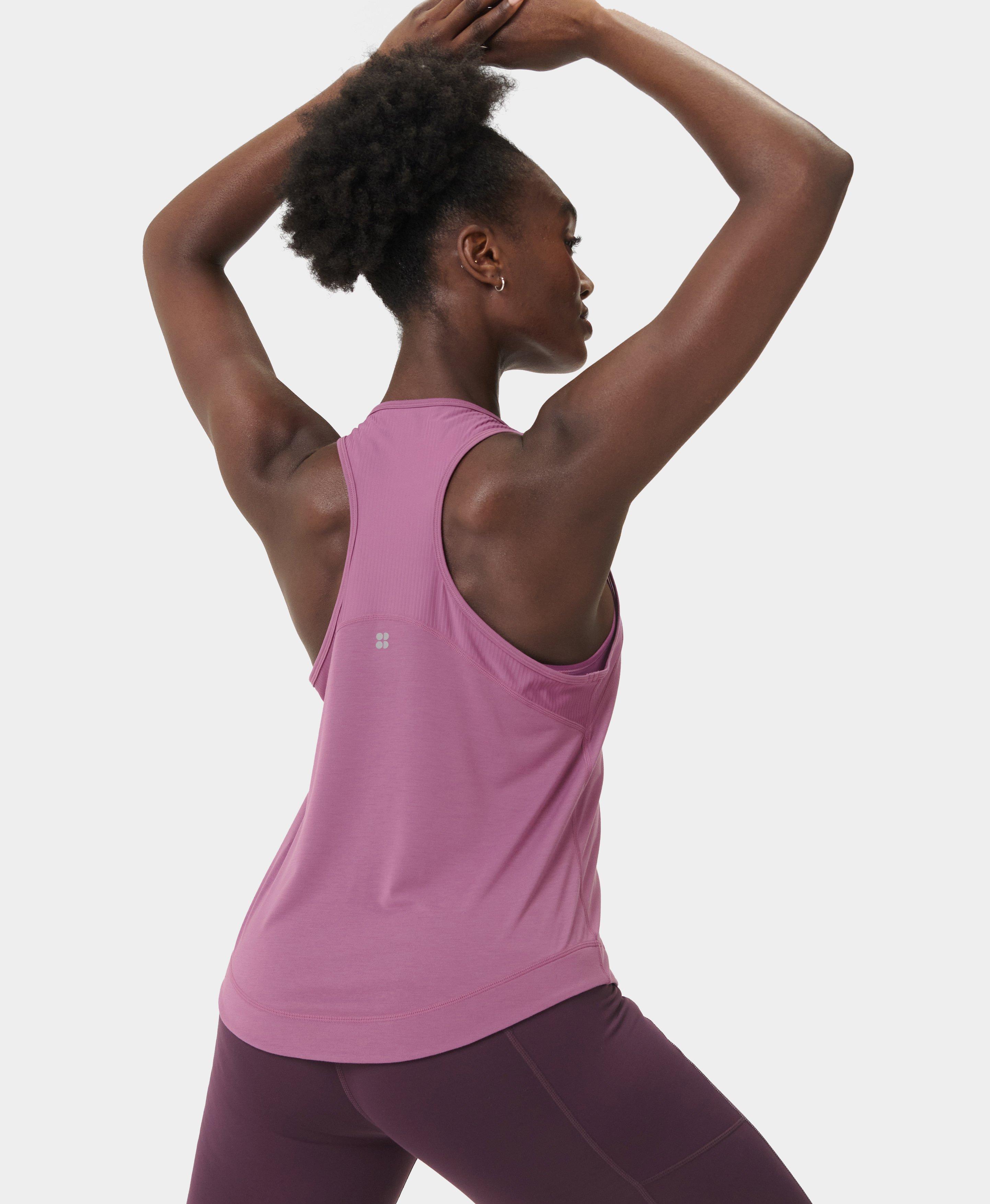 Breathe Easy Mesh Run Vest Top - Argyle Purple | Women's Vests | Sweaty ...