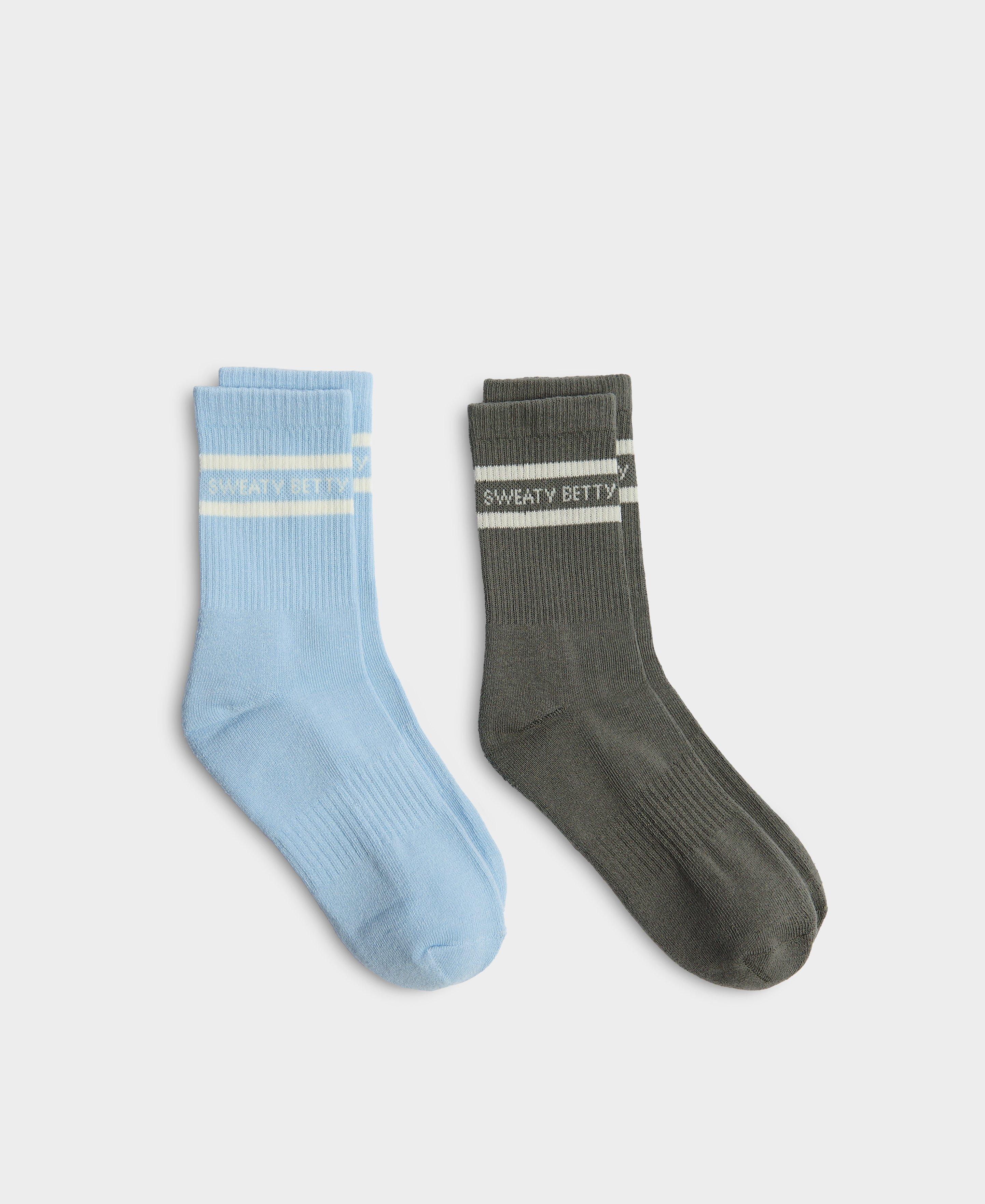 Varsity Slogan Socks 2 Pack - BreezeBlue UmbraGreen | Women's Sports ...