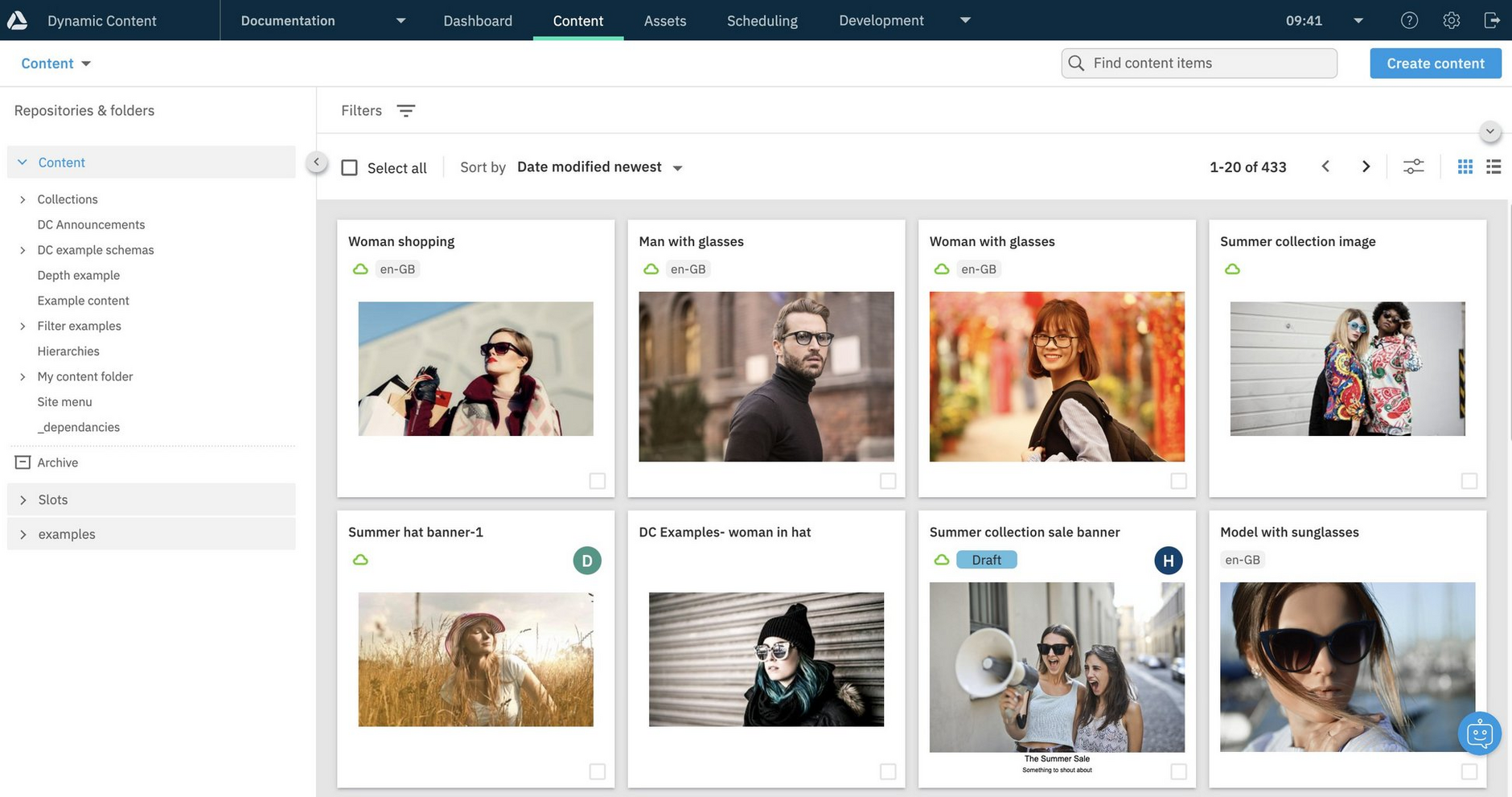 Content library | Amplience Developer Portal