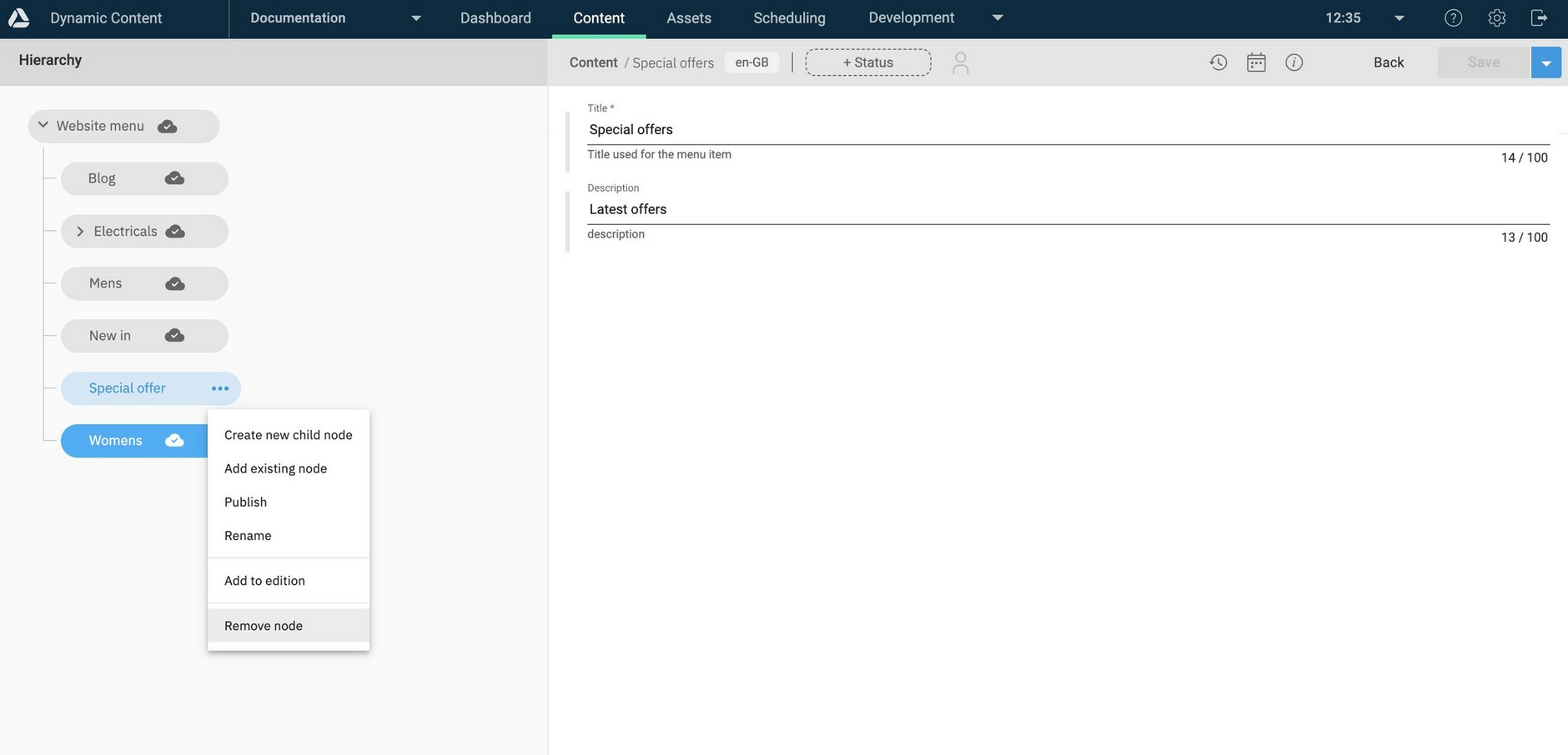 Working with hierarchies | Amplience Developer Portal