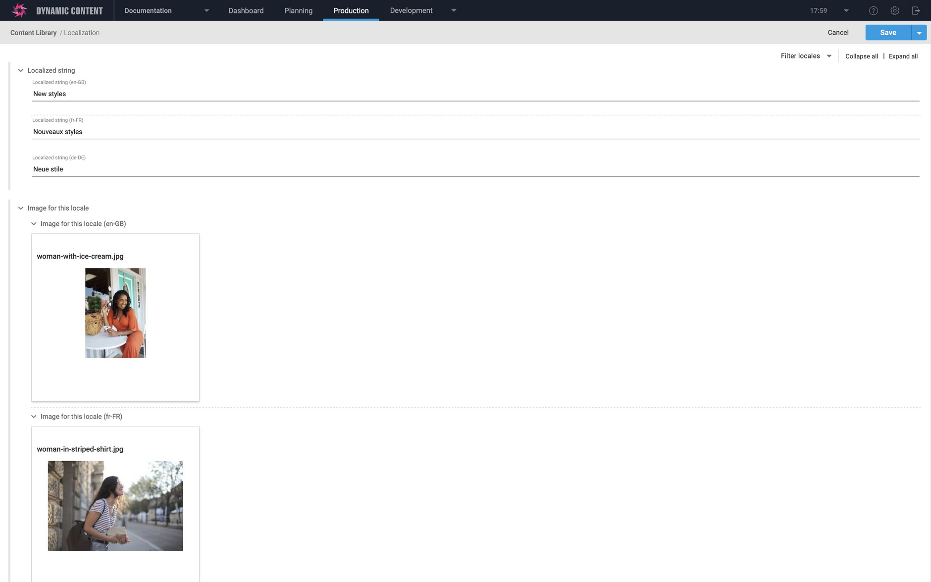 Localization schema examples | Amplience Documentation Localization schema examples | Amplience Documentation