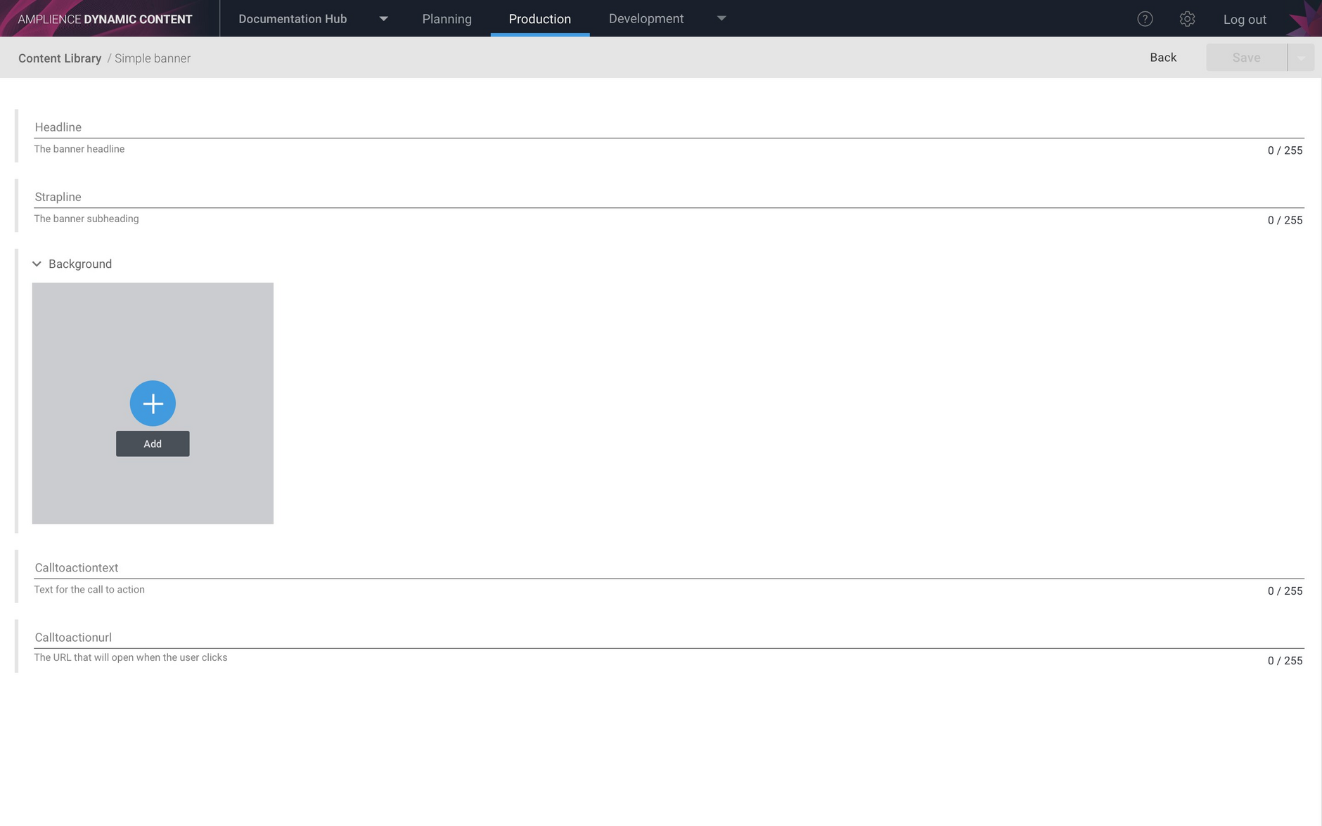 The schema editor | Amplience Developer Portal