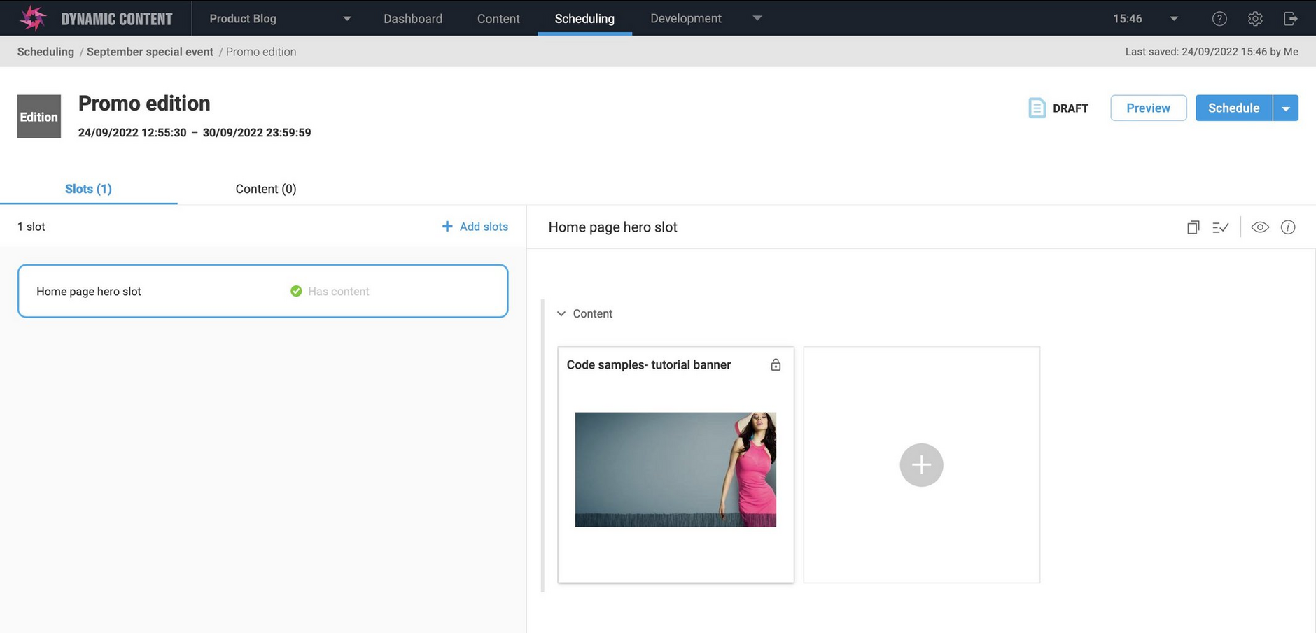 Slots | Amplience Developer Portal