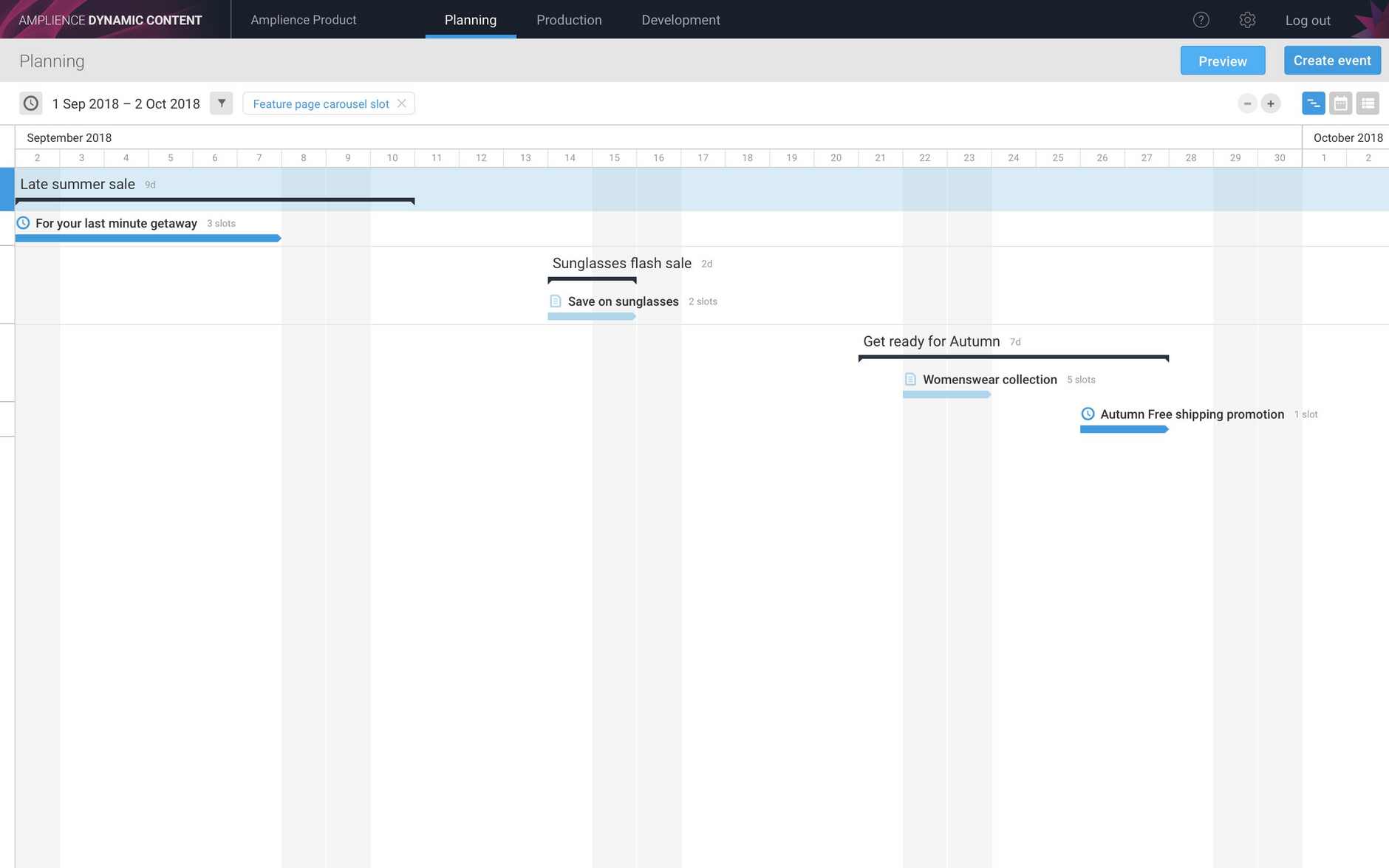 The Scheduling tab | Amplience Developer Portal
