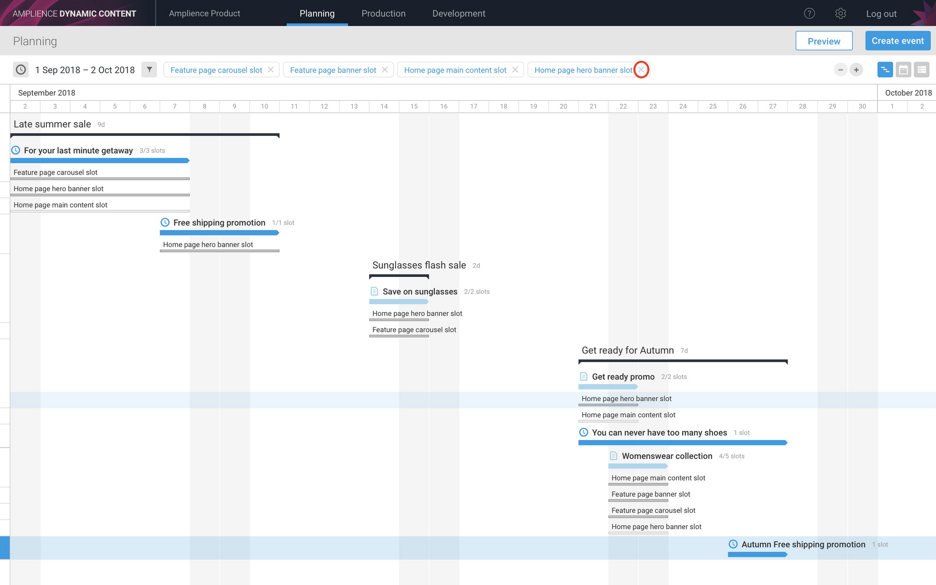 The Scheduling tab | Amplience Developer Portal