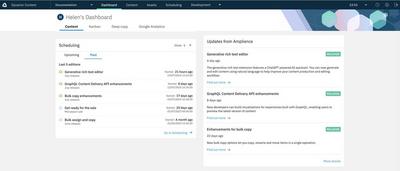 The Dashboard | Amplience Developer Portal