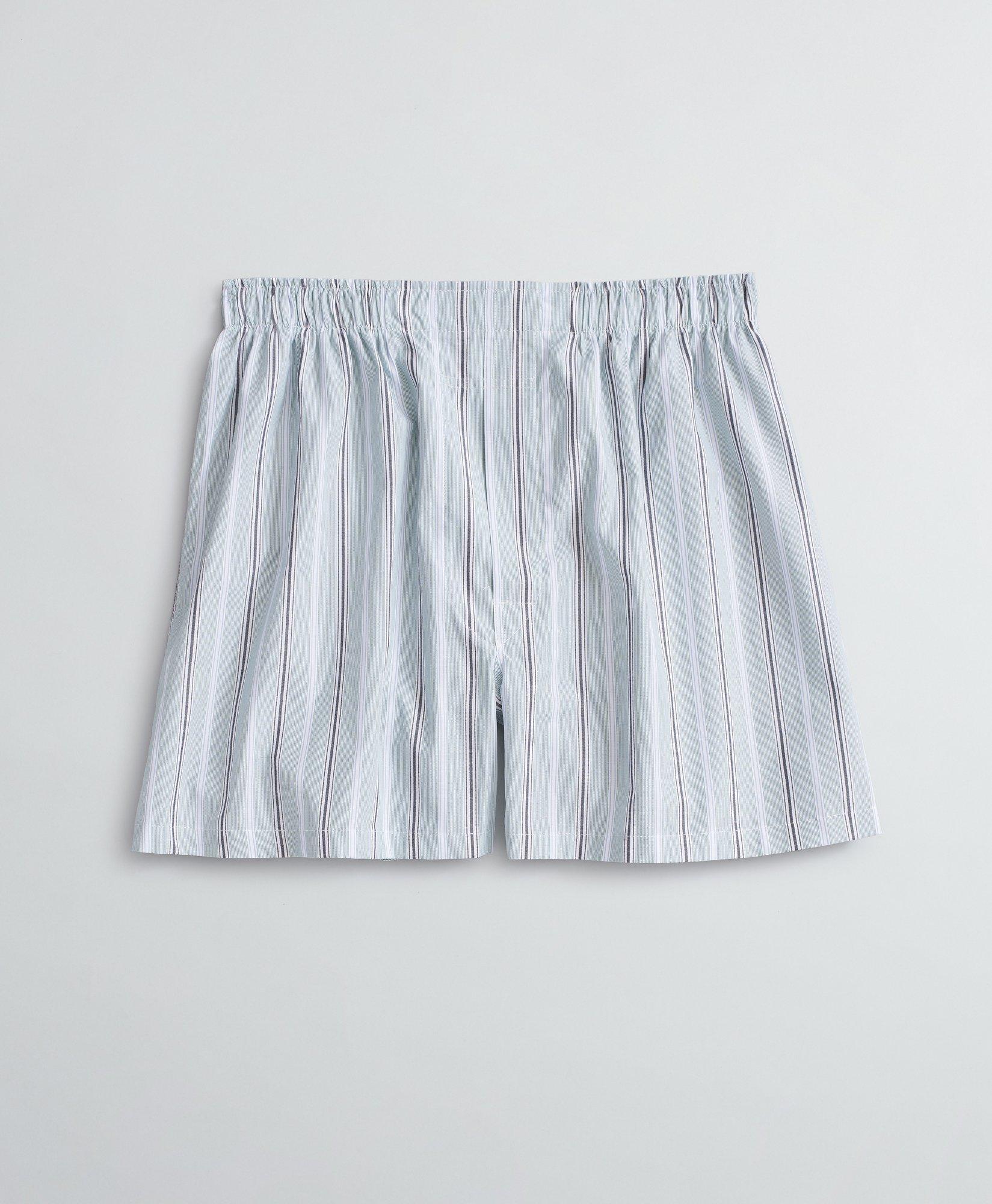 Striped Cotton Broadcloth Boxers