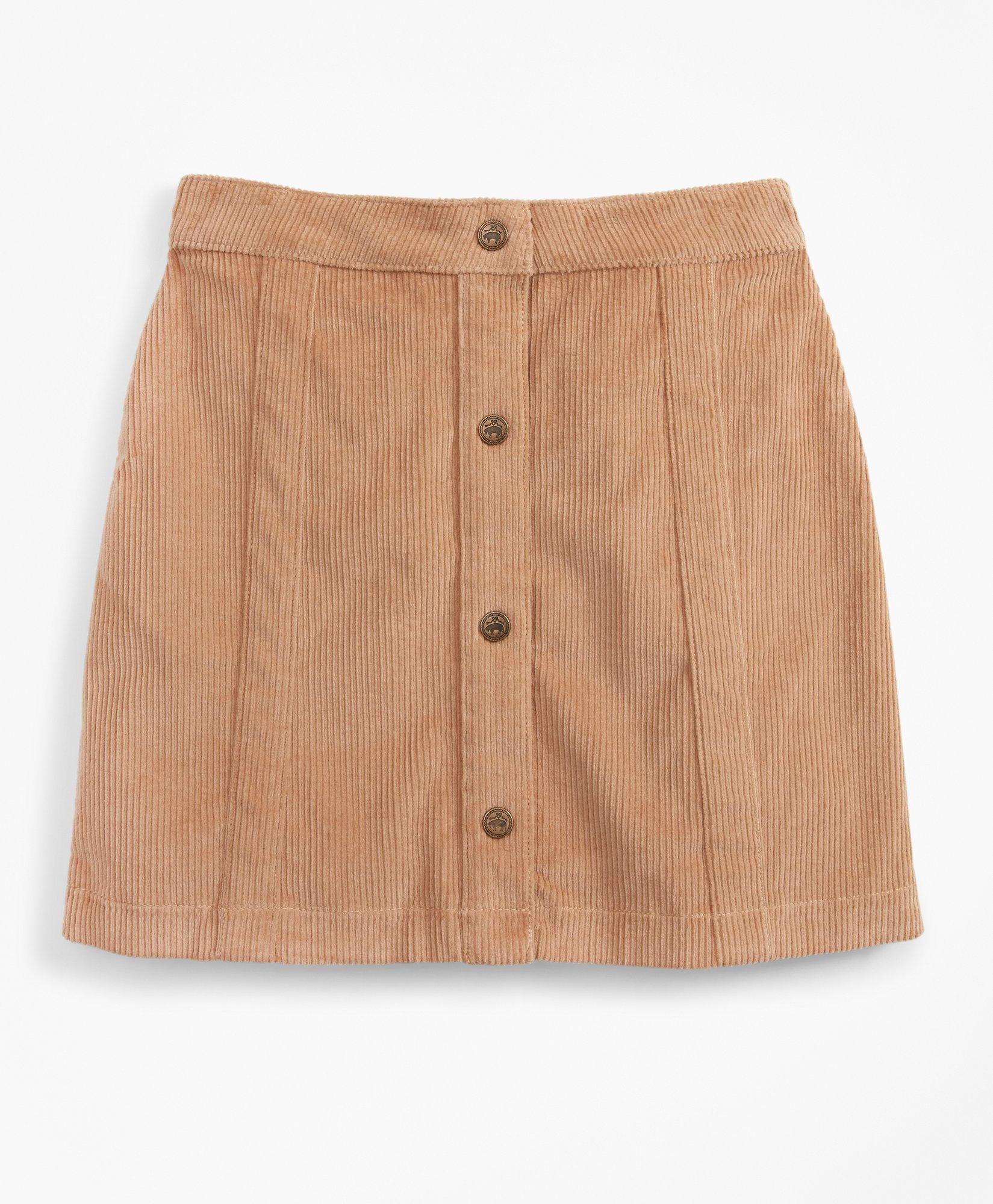 Girls Stretch Cotton Corduroy Skirt