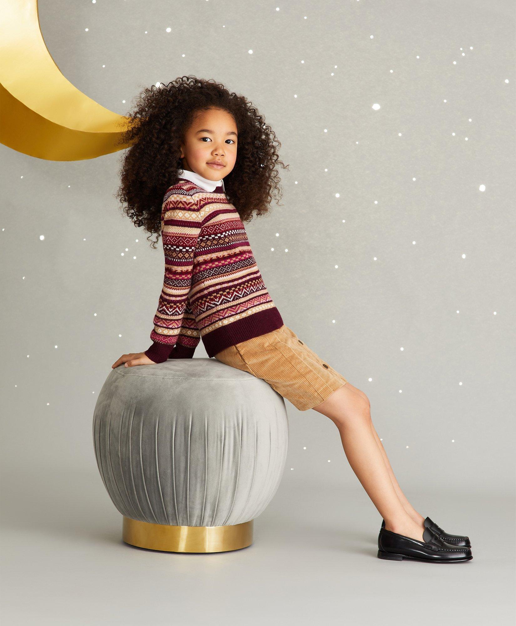 Girls Stretch Cotton Corduroy Skirt