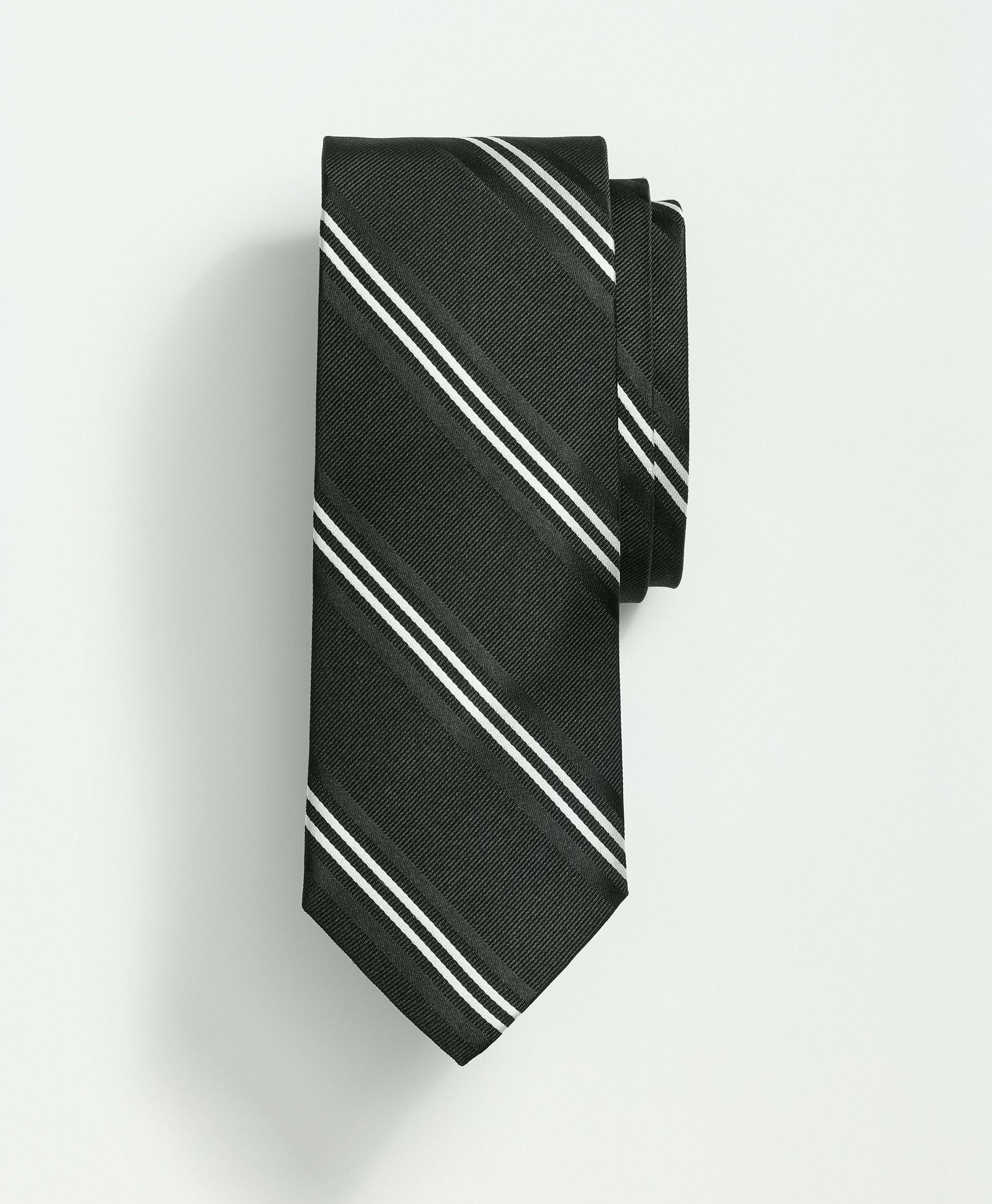 Silk Double Striped Tie