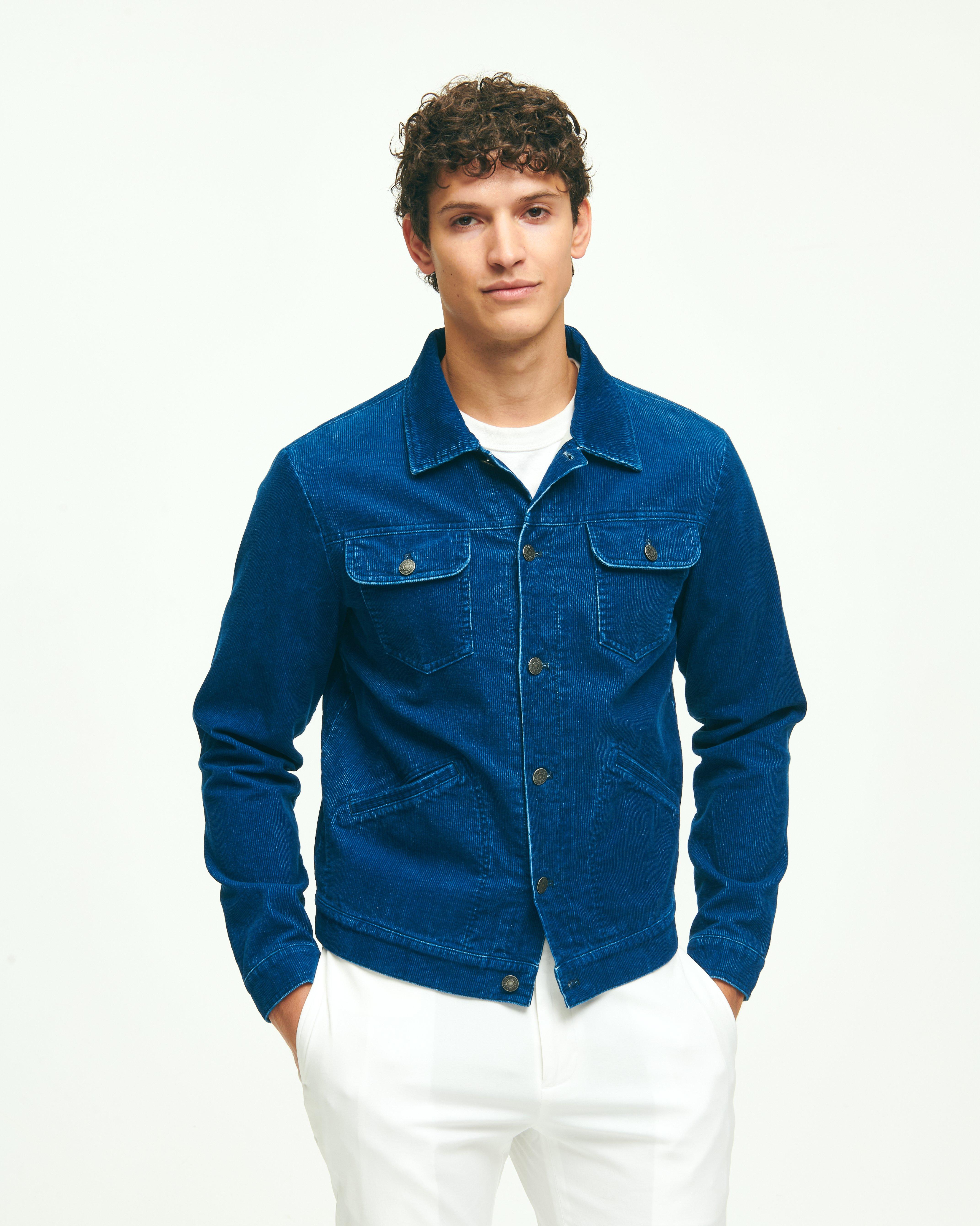 Medium Wale Corduroy Indigo Trucker Jacket