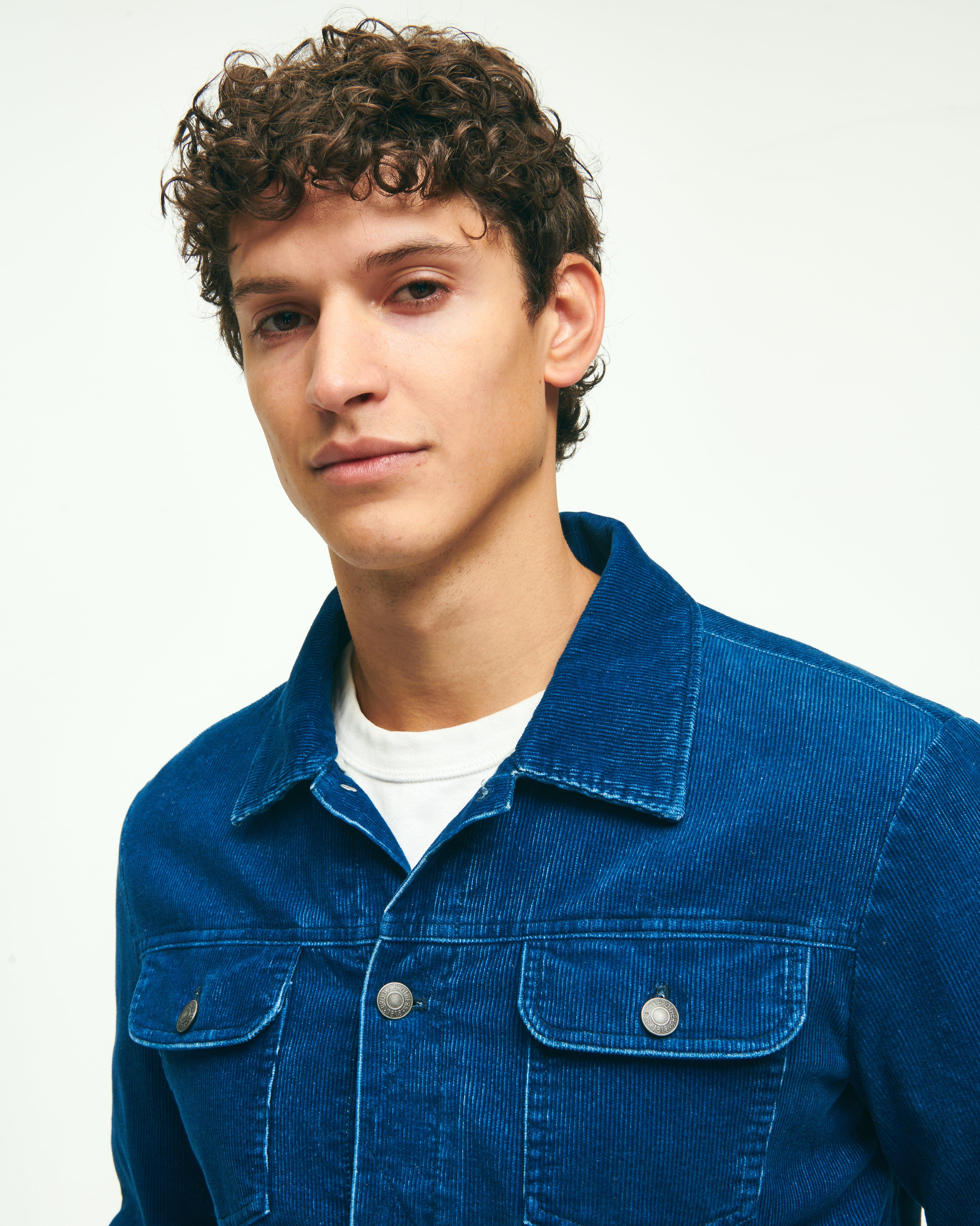 Medium Wale Corduroy Indigo Trucker Jacket