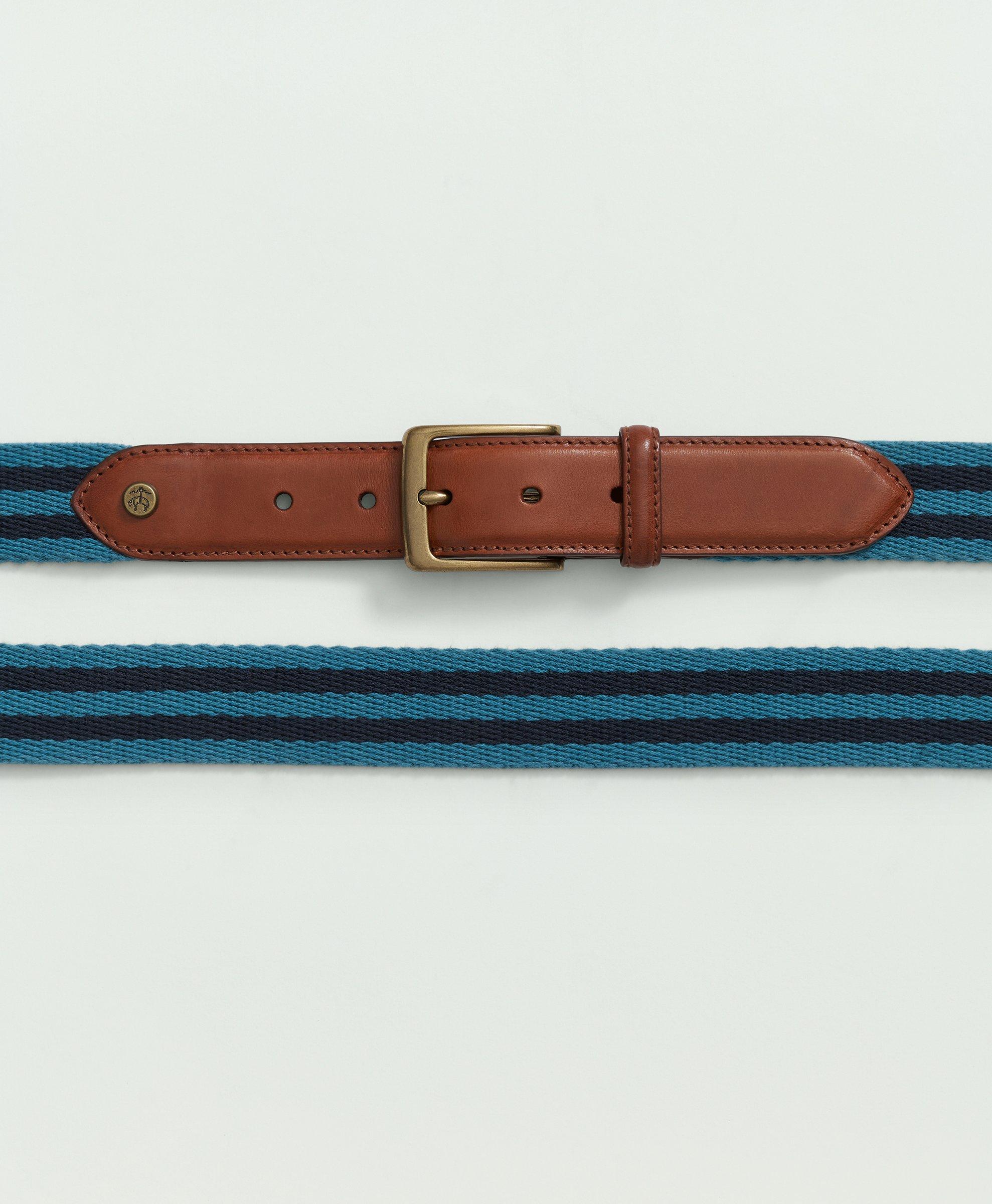 Webbed Cotton Striped Belt