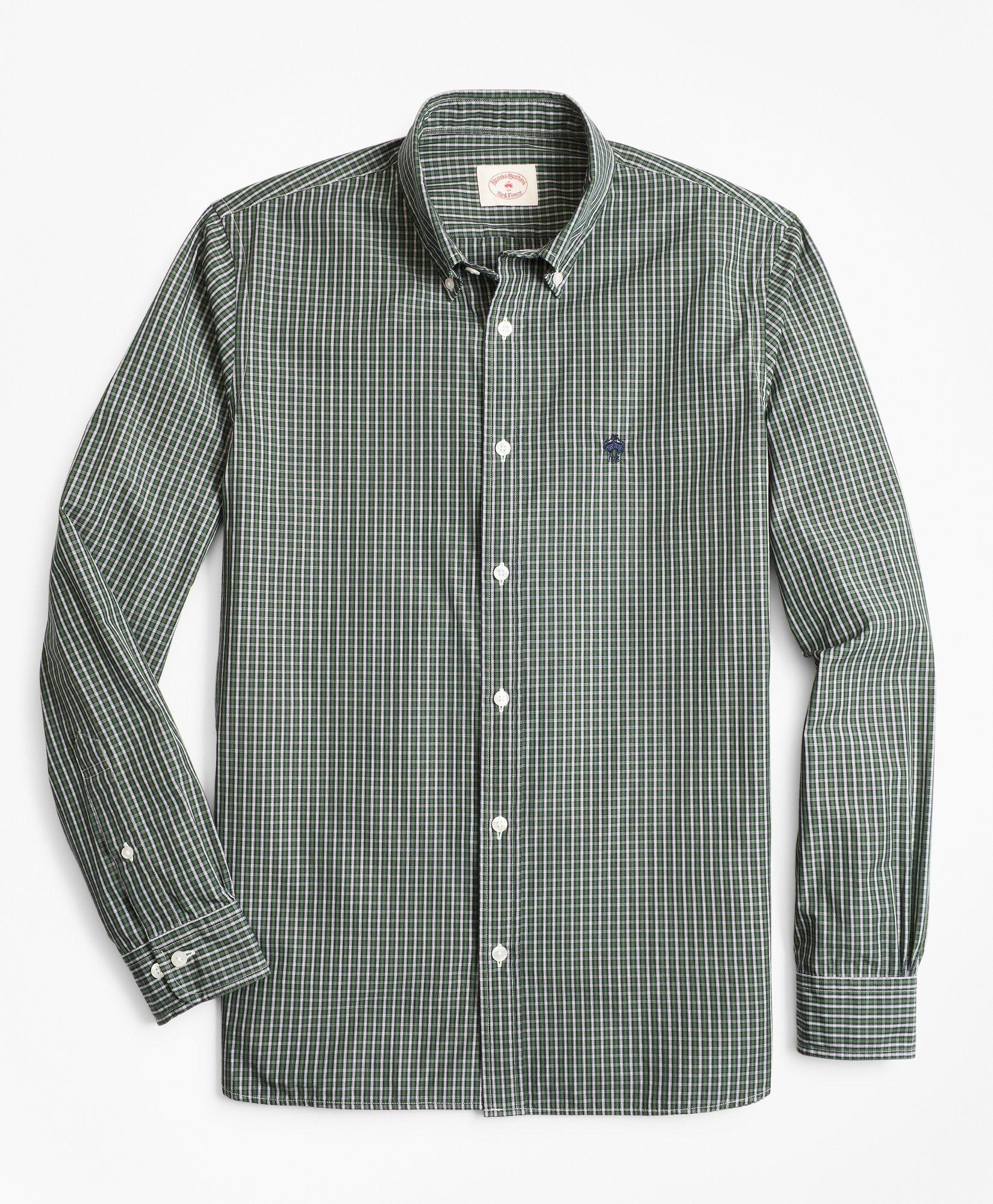 Plaid Cotton Broadcloth Sport Shirt