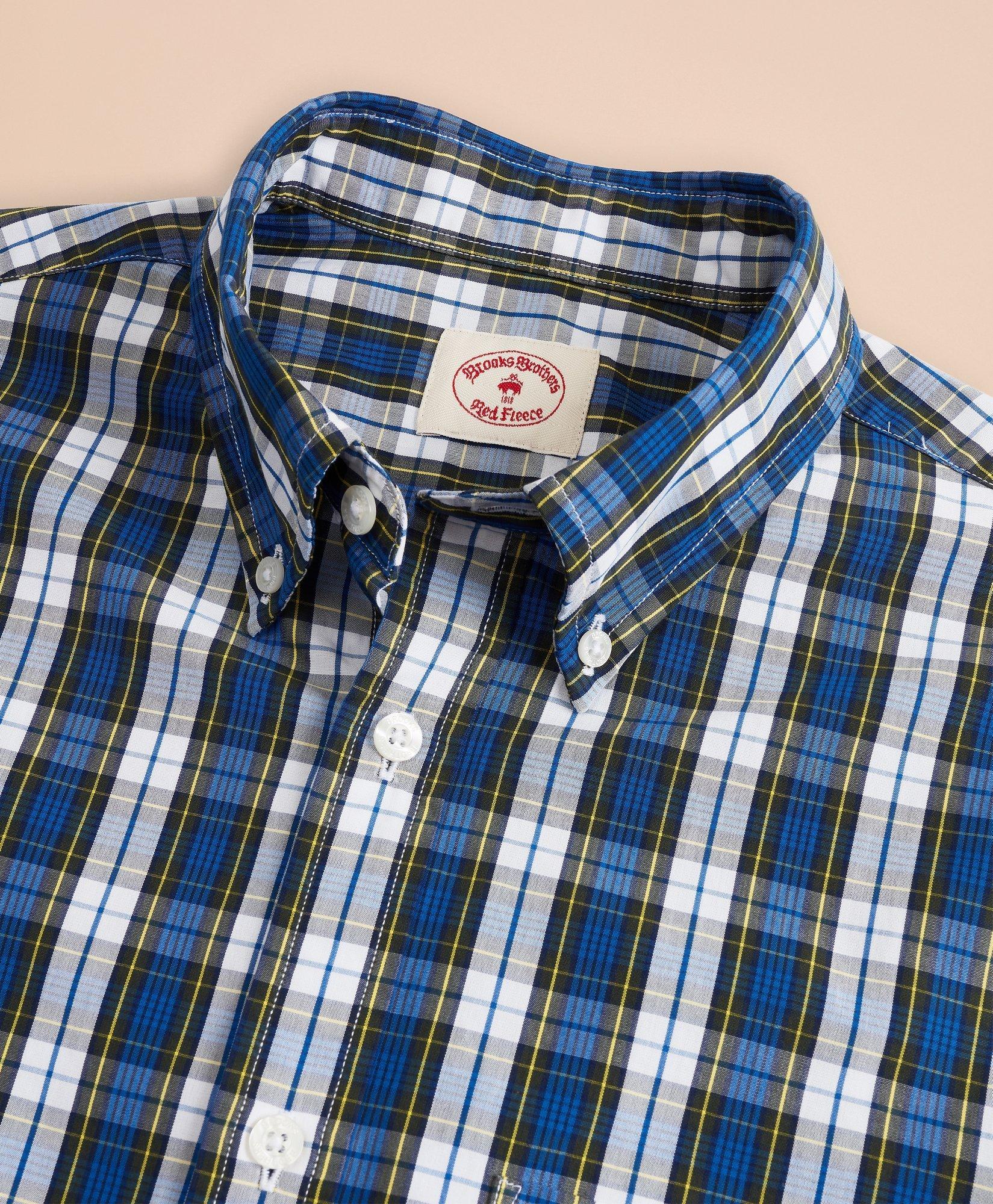 Plaid Cotton Broadcloth Sport Shirt