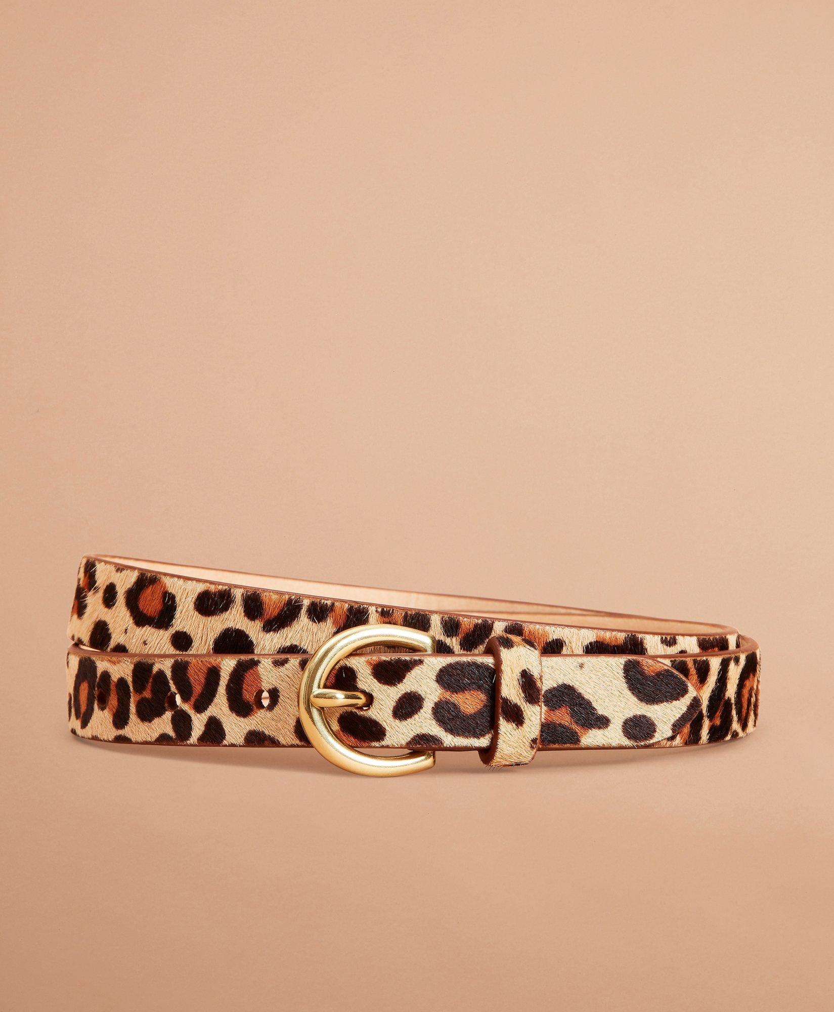 Leopard-Print Faux-Pony-Hair Belt