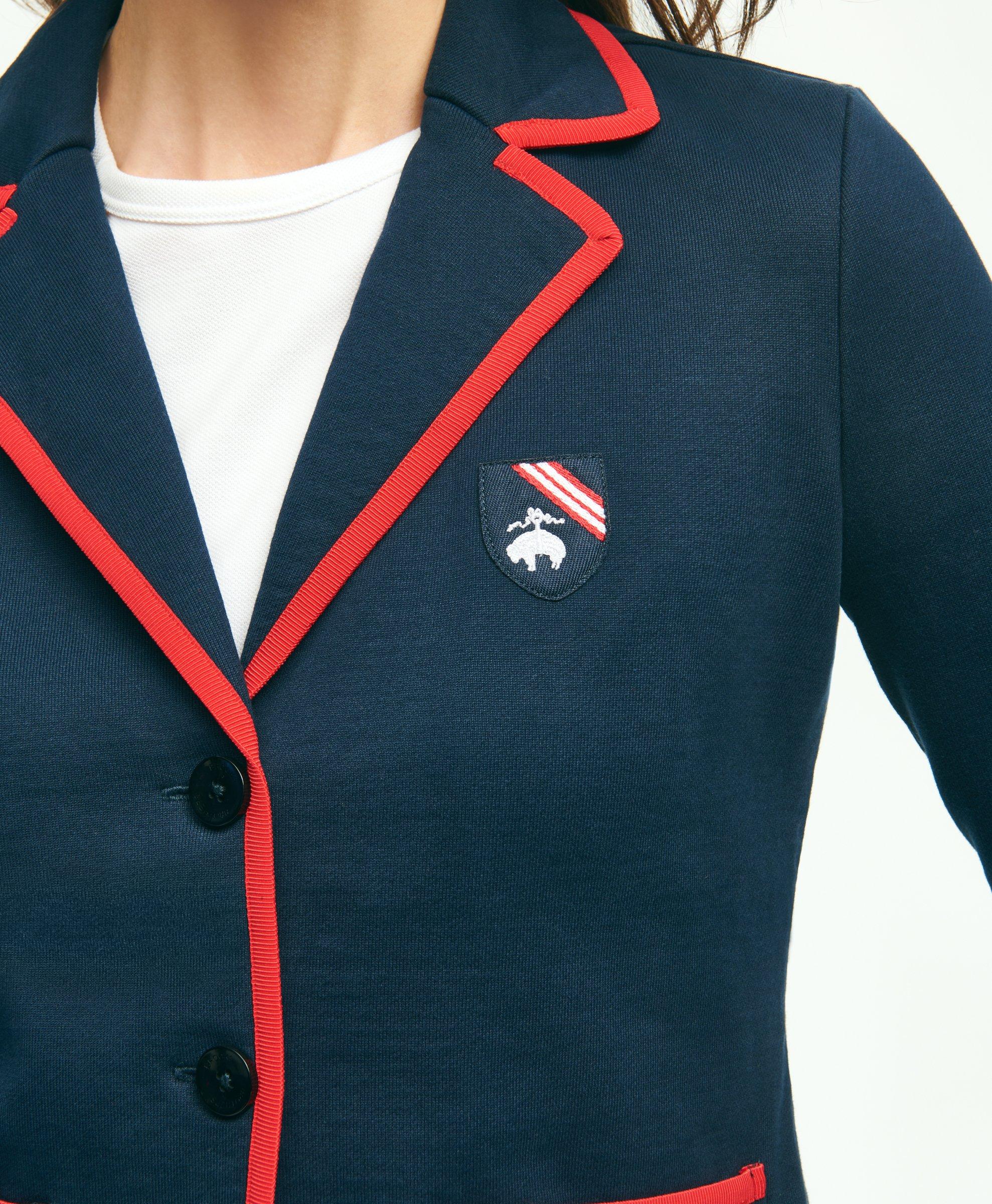 Cotton French Terry Tipped Blazer