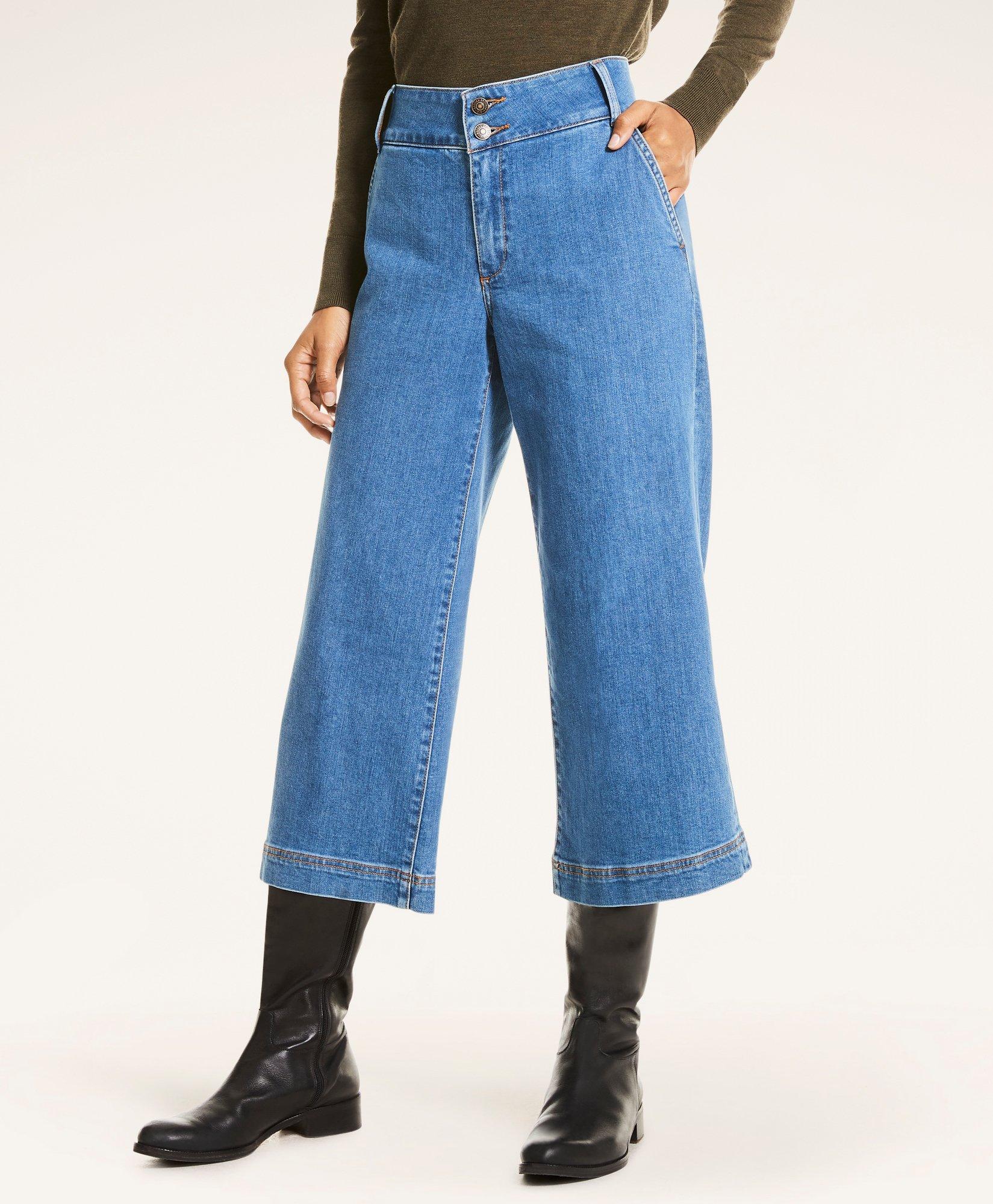 Denim Cropped Culotte